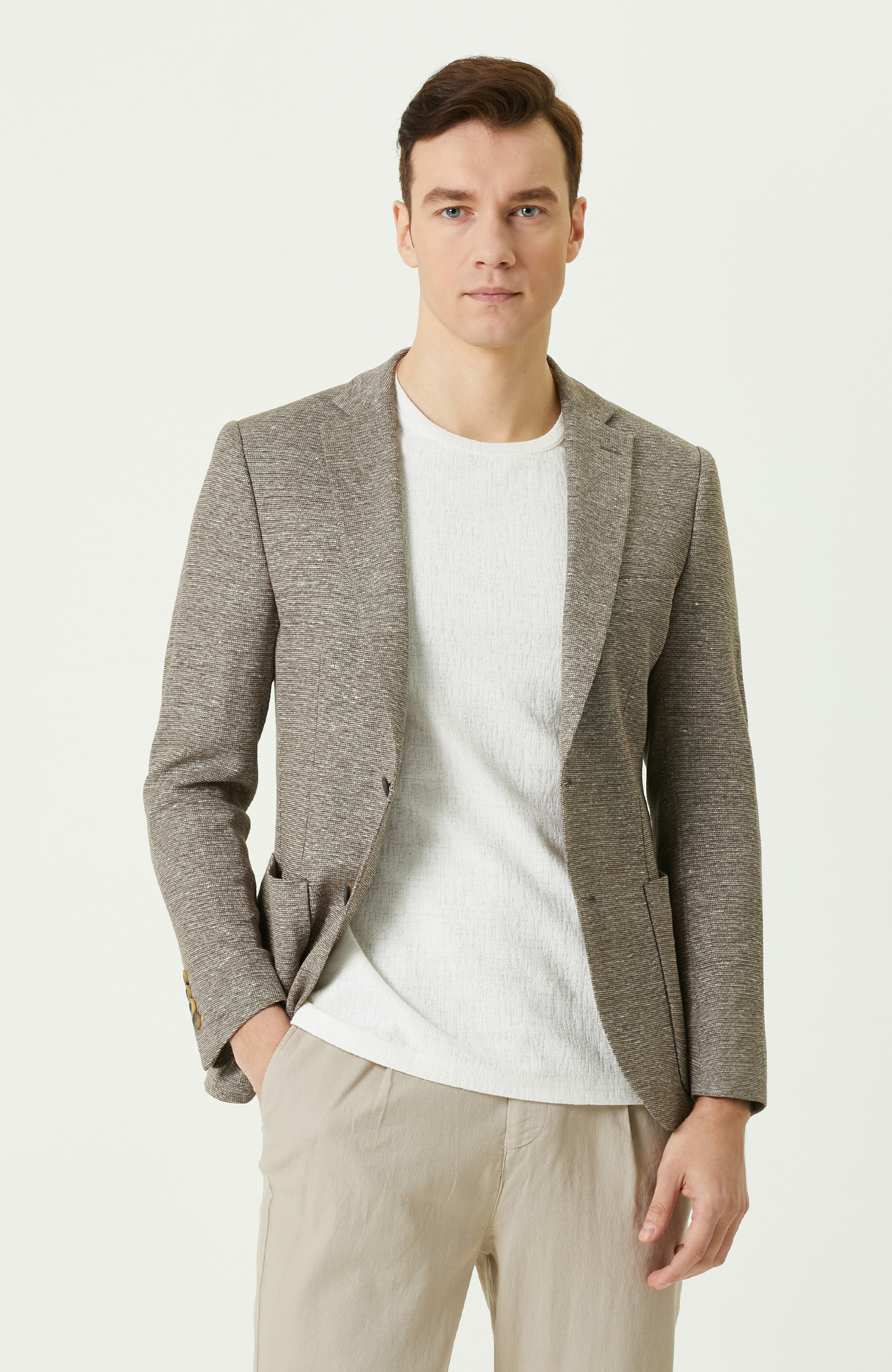 Kahverengi Jersey Ceket