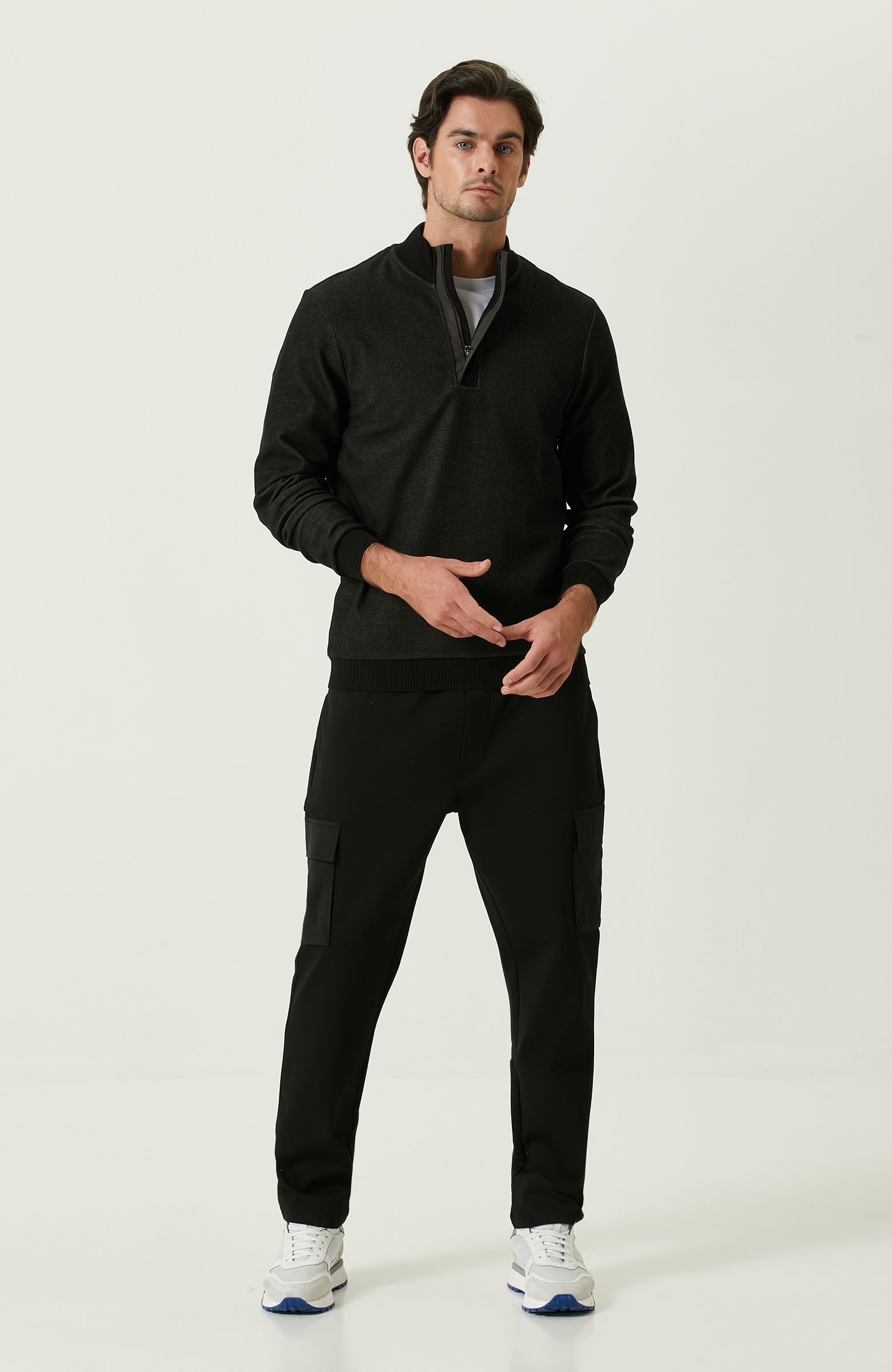 Slim Fit Siyah Eşofman