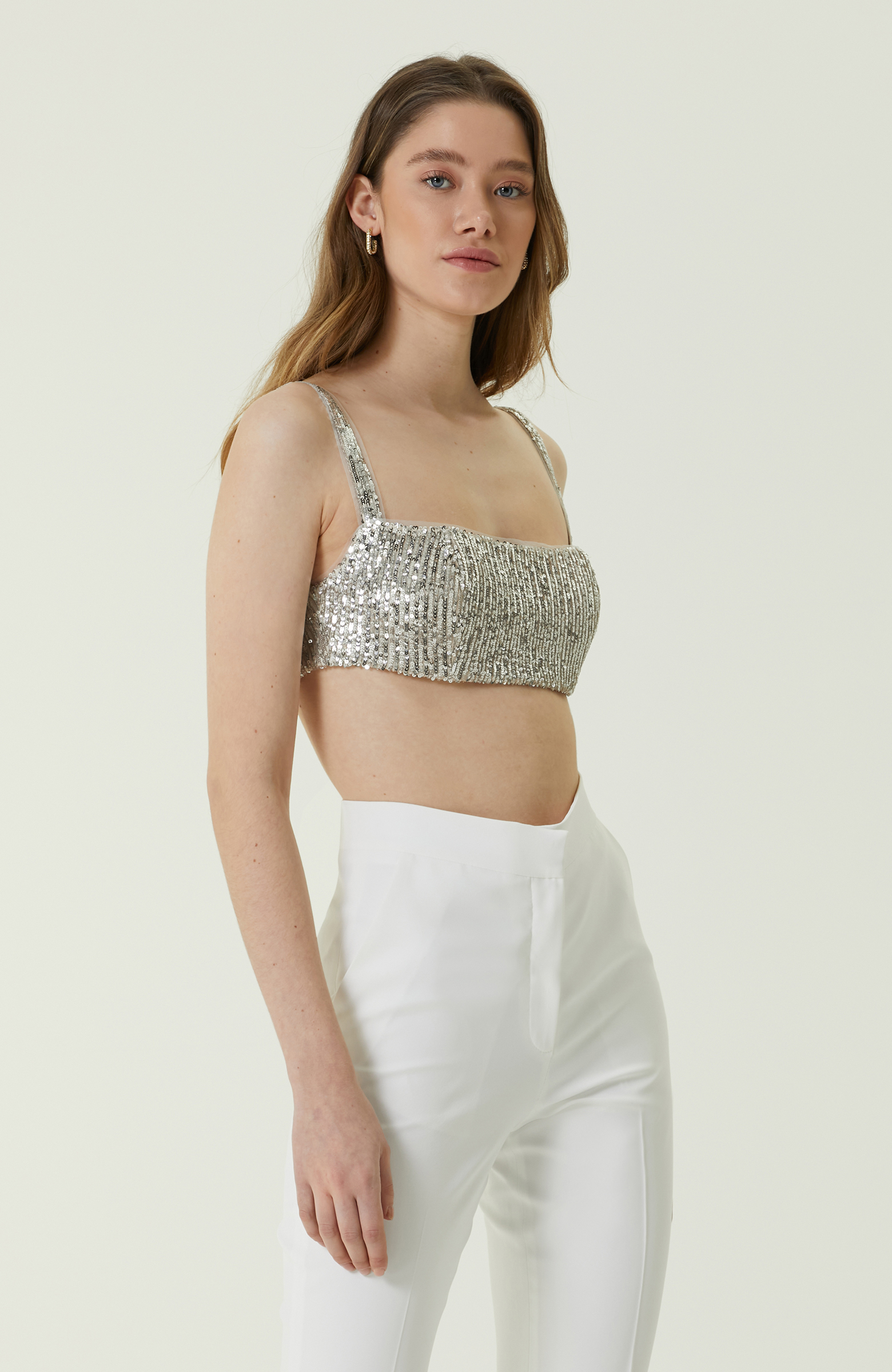 Slim Fit Silver Büstiyer Slim Fit Silver Büstiyer