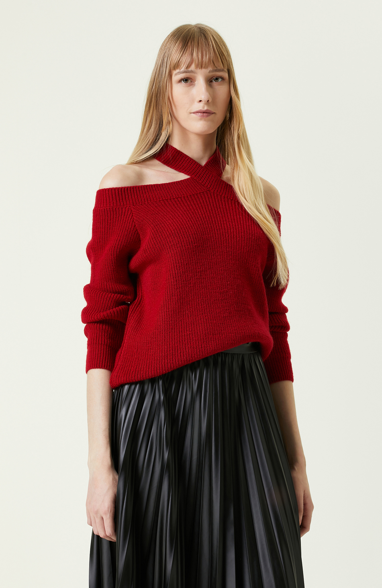 Basic Fit Kırmızı Kazak