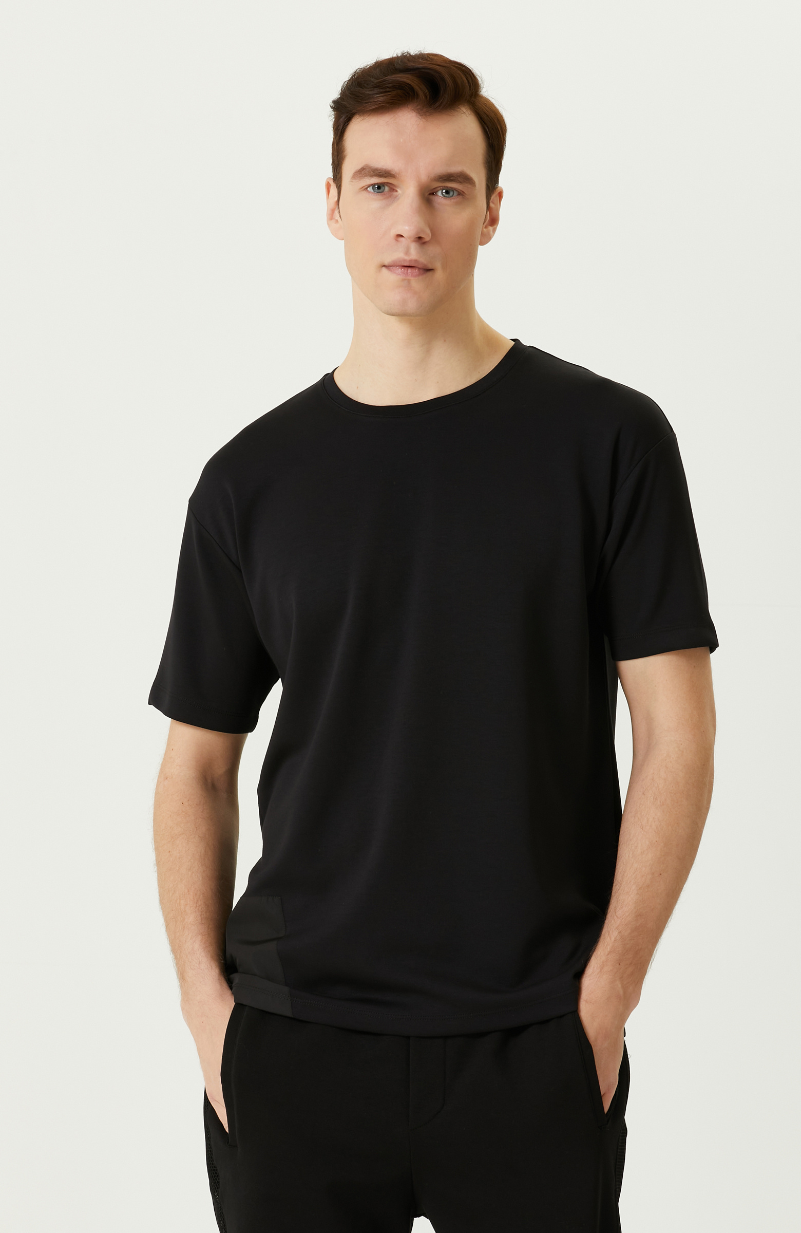 Geniş Fit Siyah T-shirt