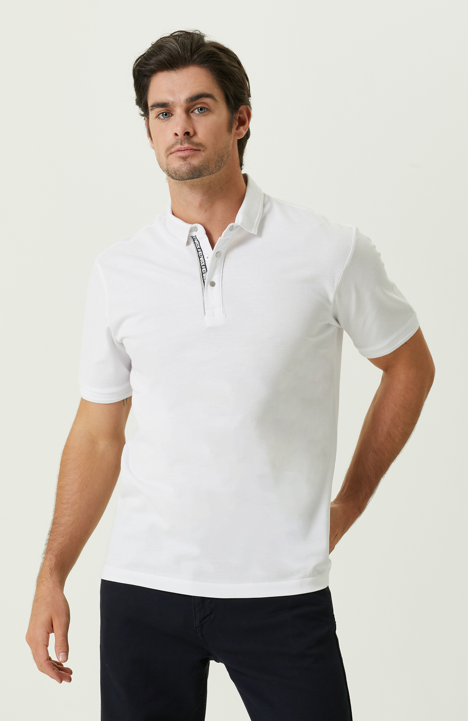 Slim Fit Beyaz T-shirt