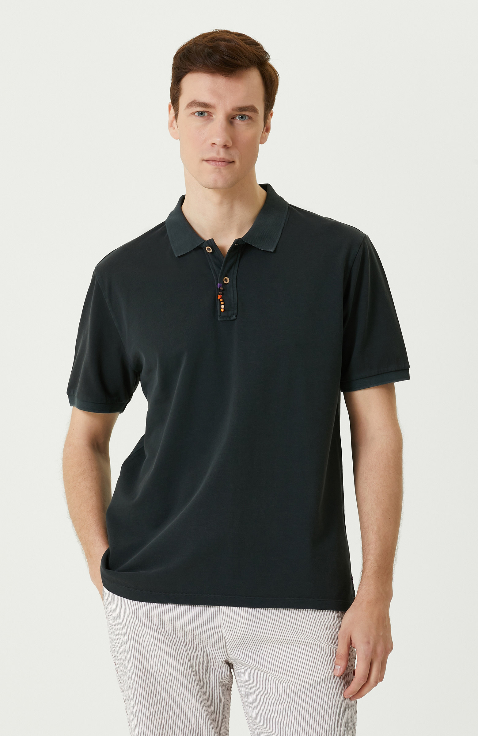 Slim Fit Antrasit T-shirt