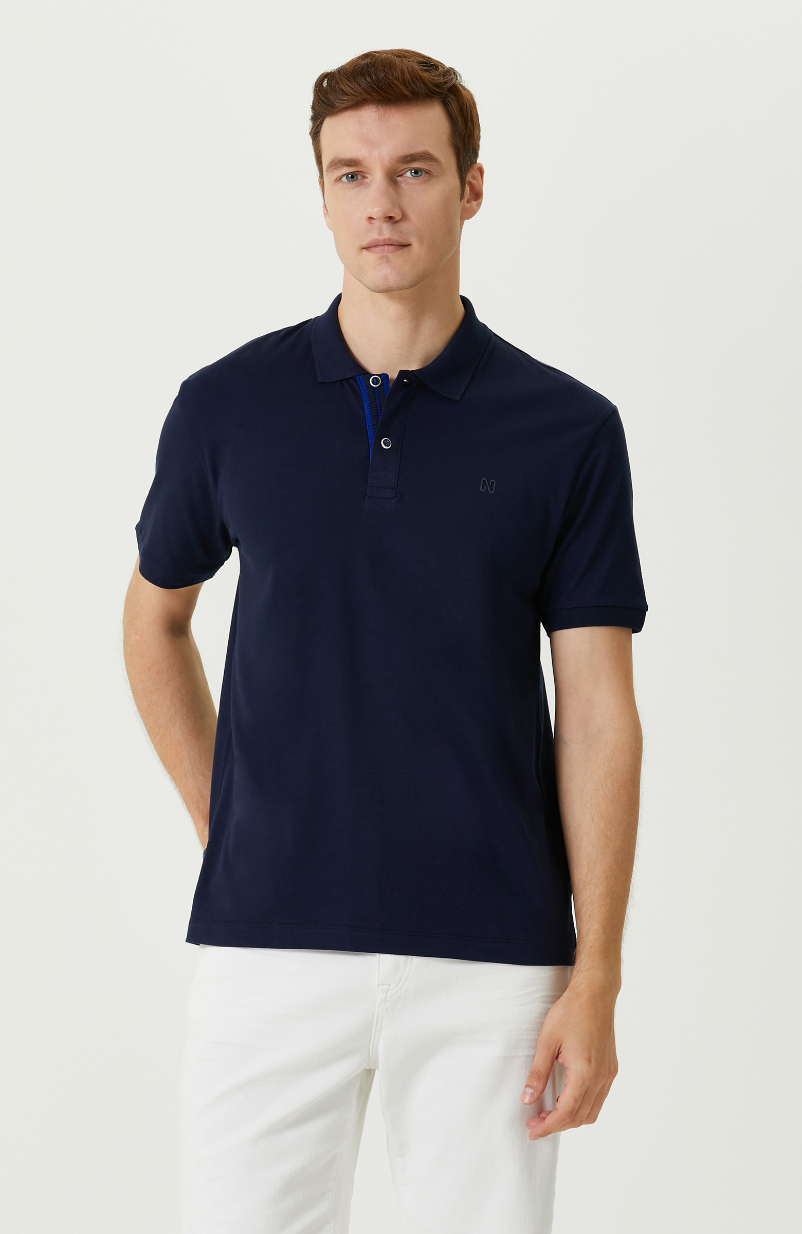 Lacivert Polo Yaka T-shirt