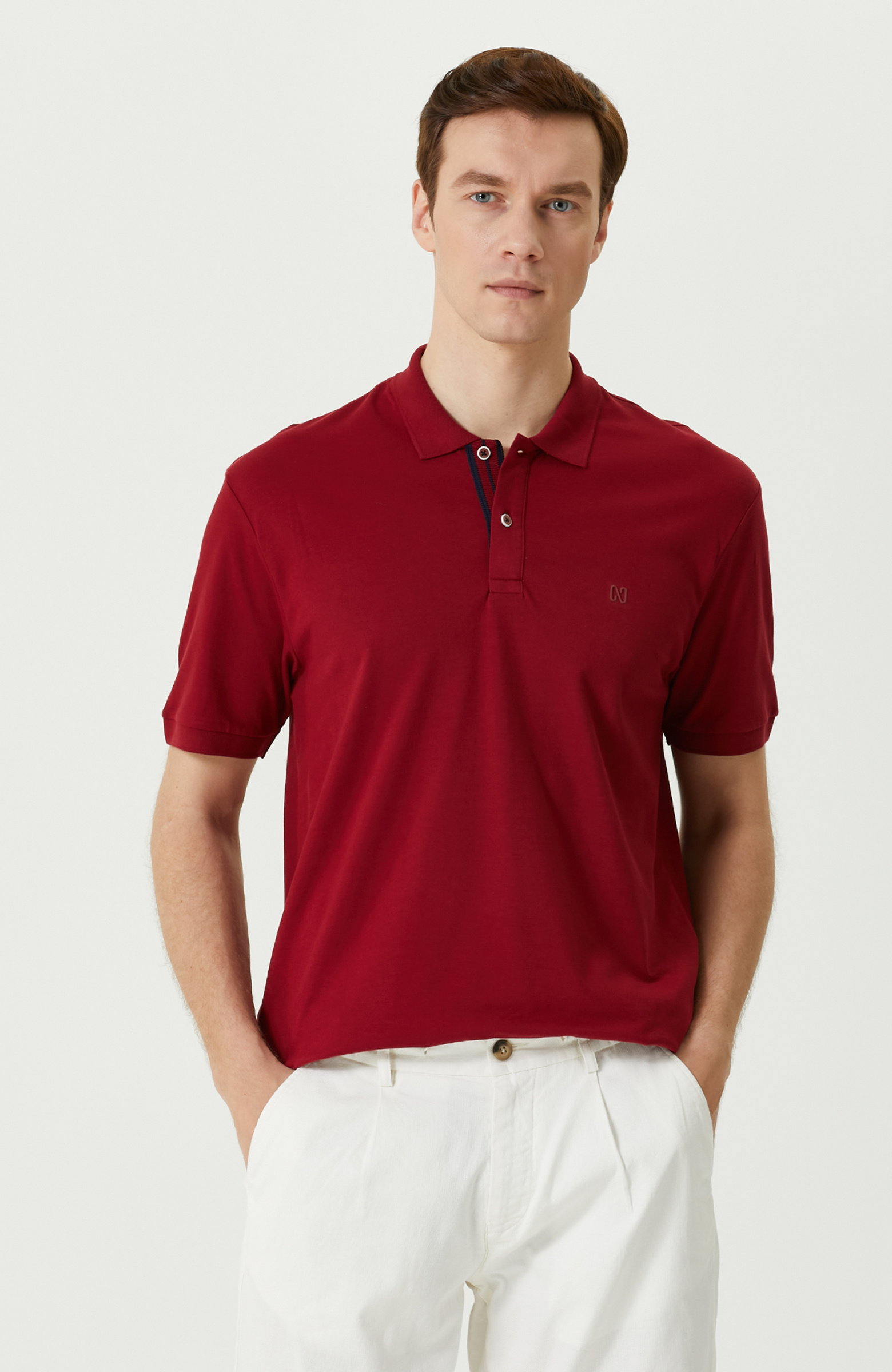 Bordo Polo Yaka T-shirt Bordo Polo Yaka T-shirt