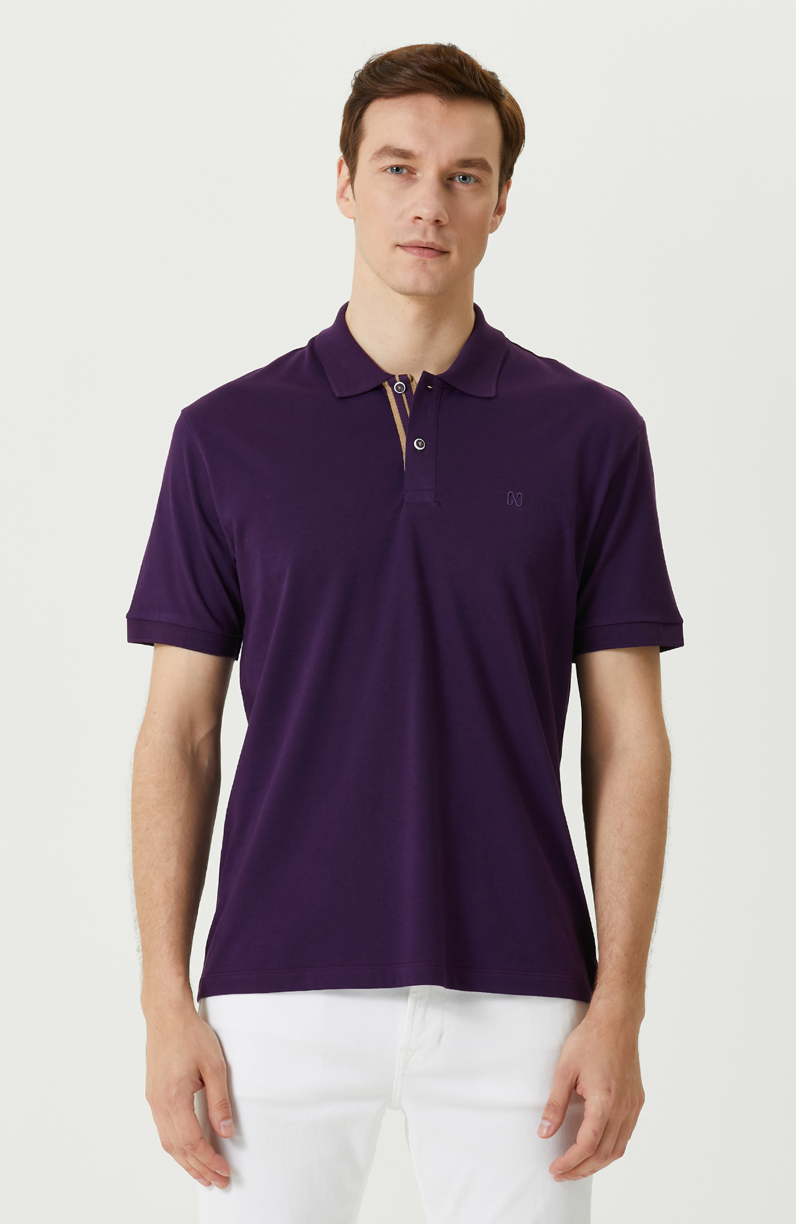 Mor Polo Yaka T-shirt
