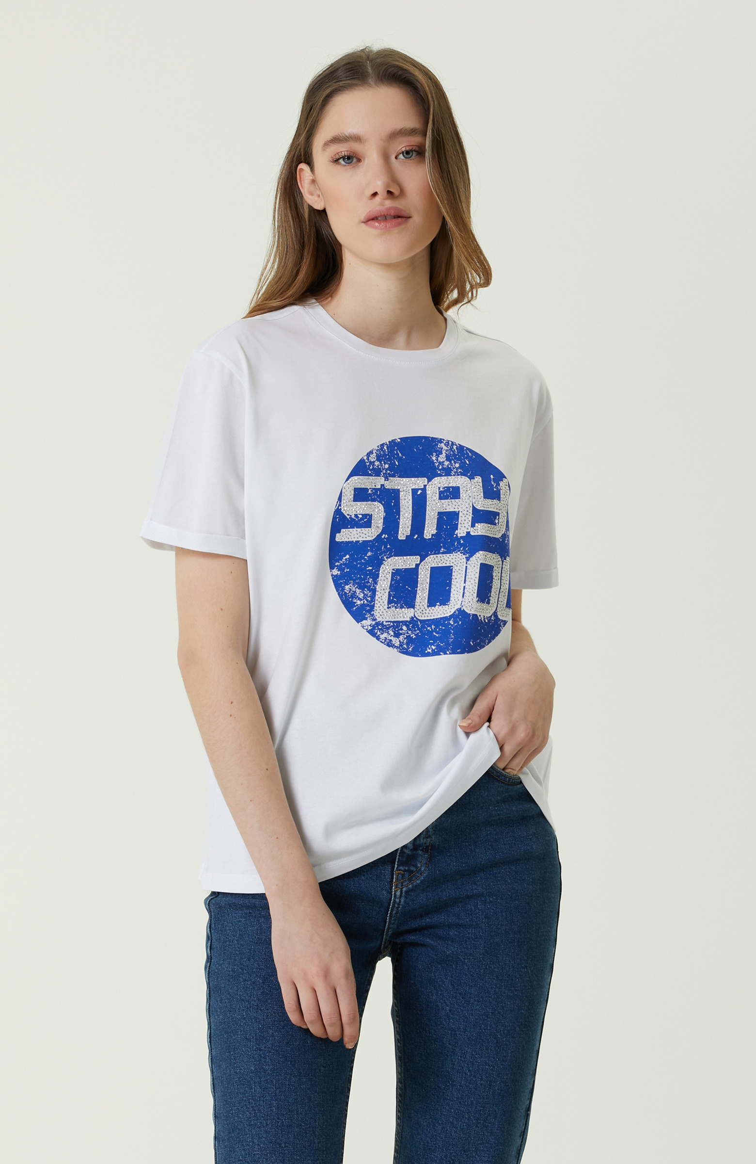 Basic Fit Beyaz T-shirt