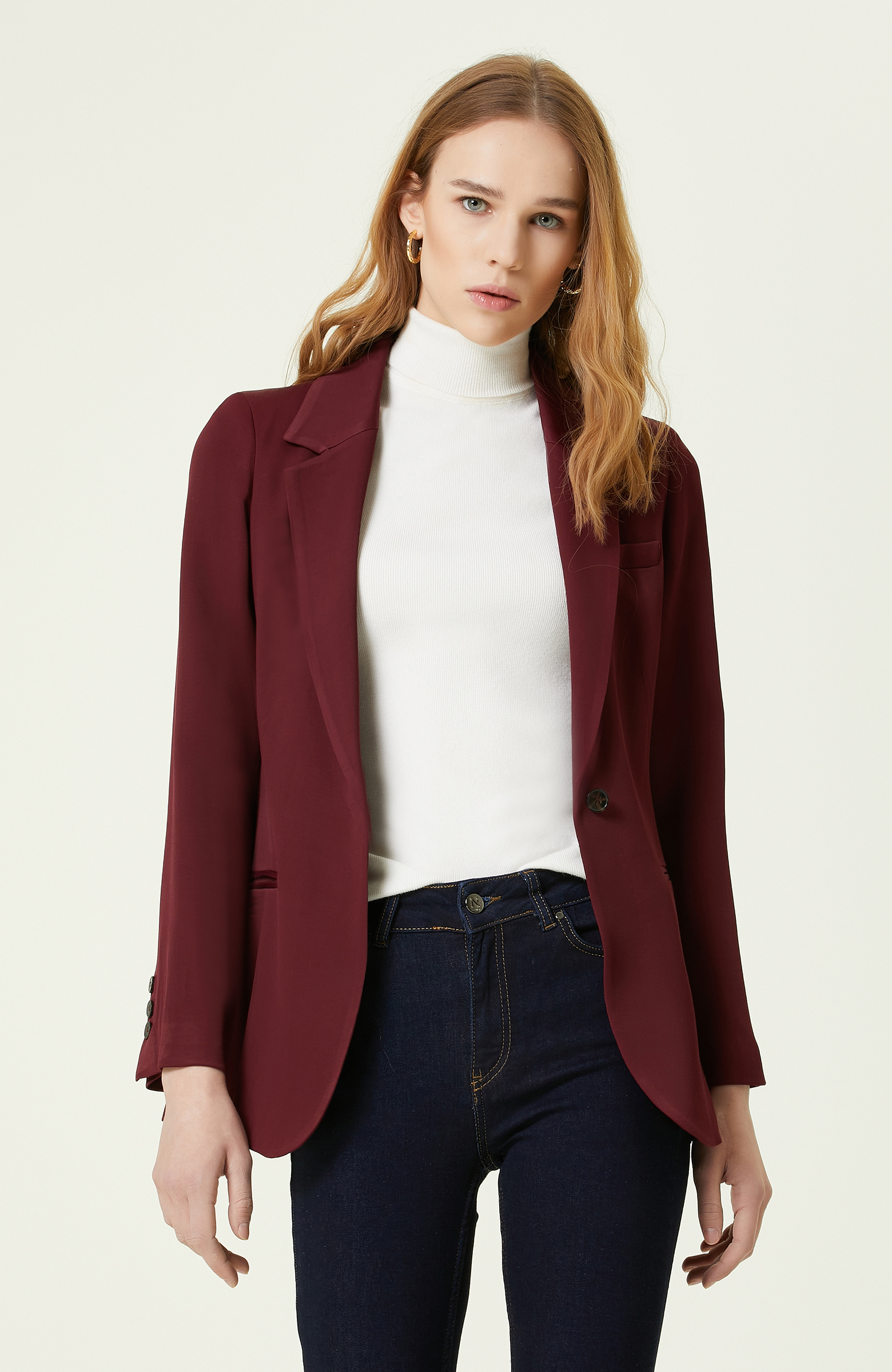 Regular Fit Bordo Ceket