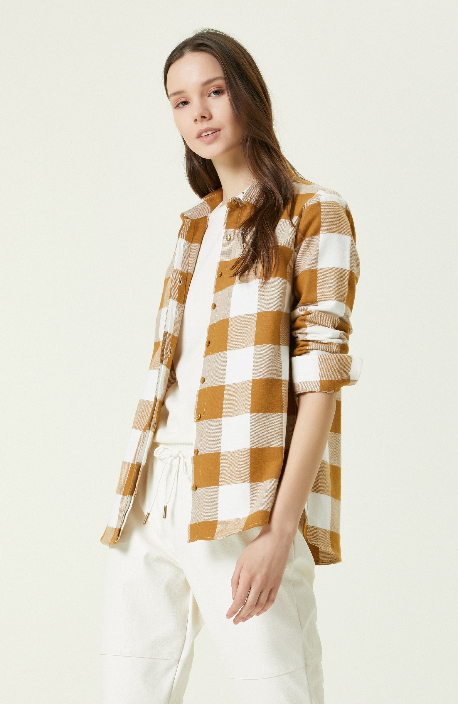 Regular Fit Camel Gömlek