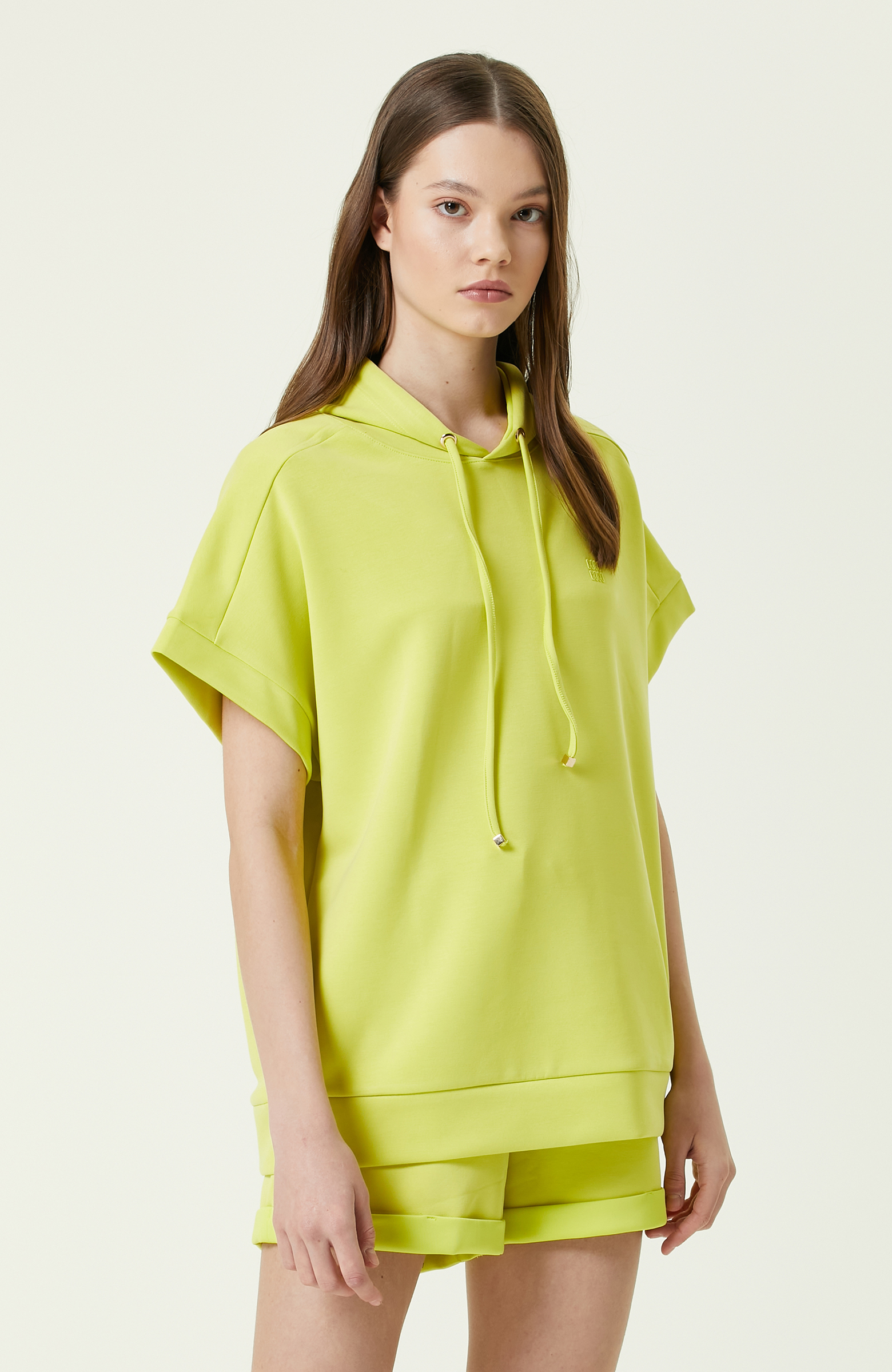 Basic Fit Neon Yeşil Sweatshirt Basic Fit Neon Yeşil Sweatshirt