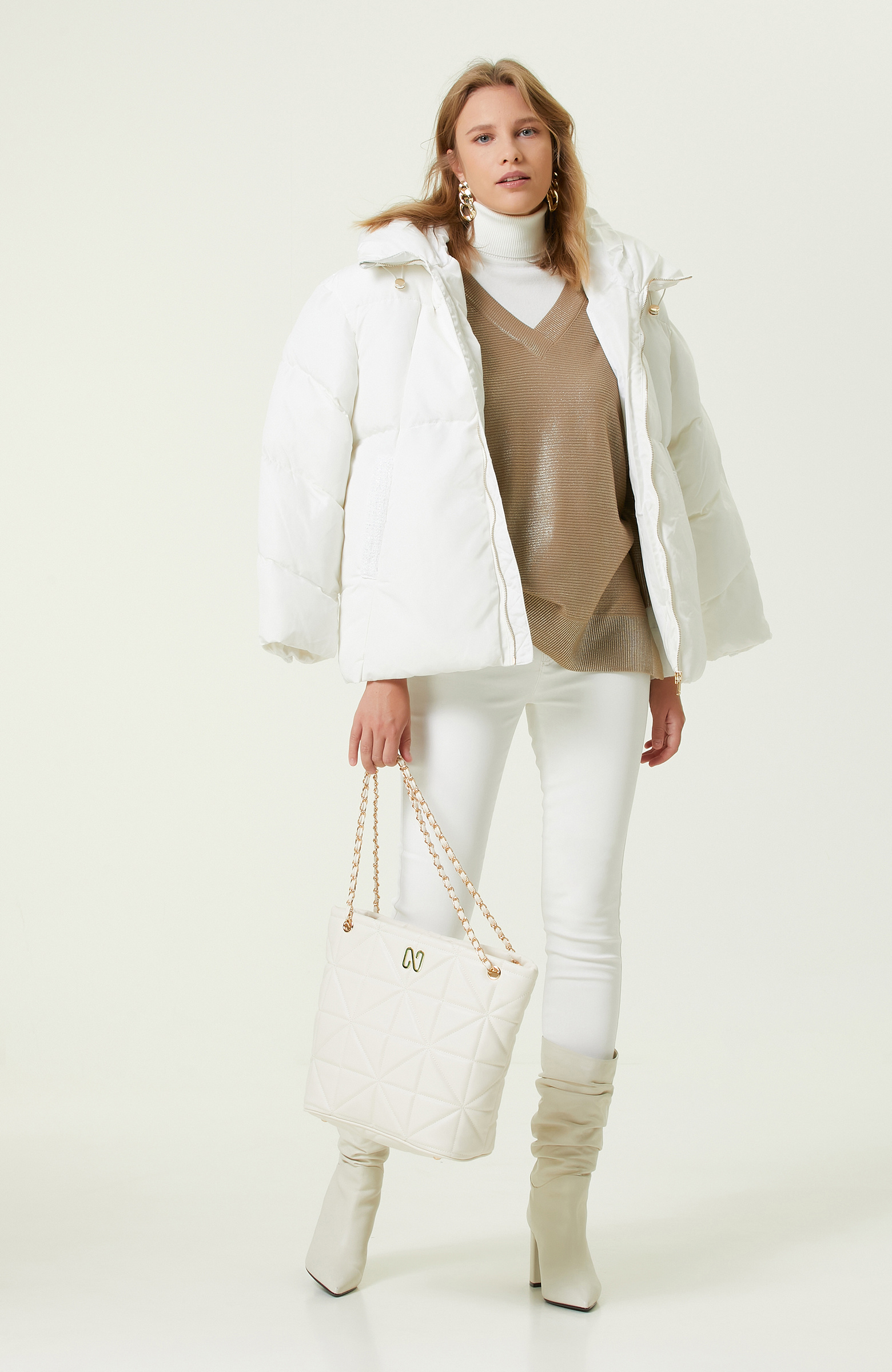 Slim Fit Beyaz Skinny Denim Pantolon Slim Fit Beyaz Skinny Denim Pantolon