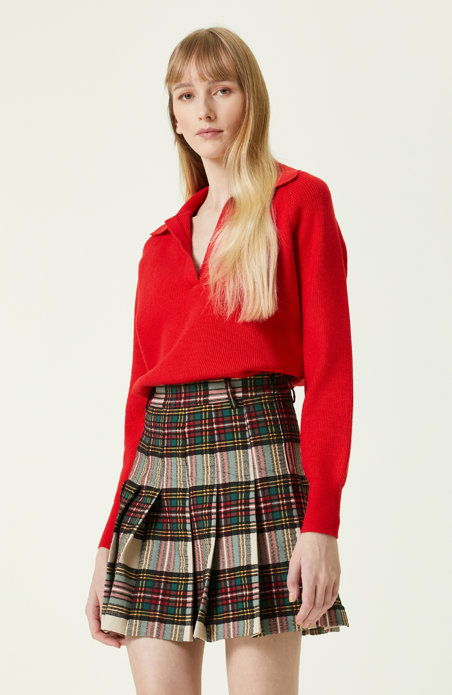 Slim Fit Kırmızı Kazak