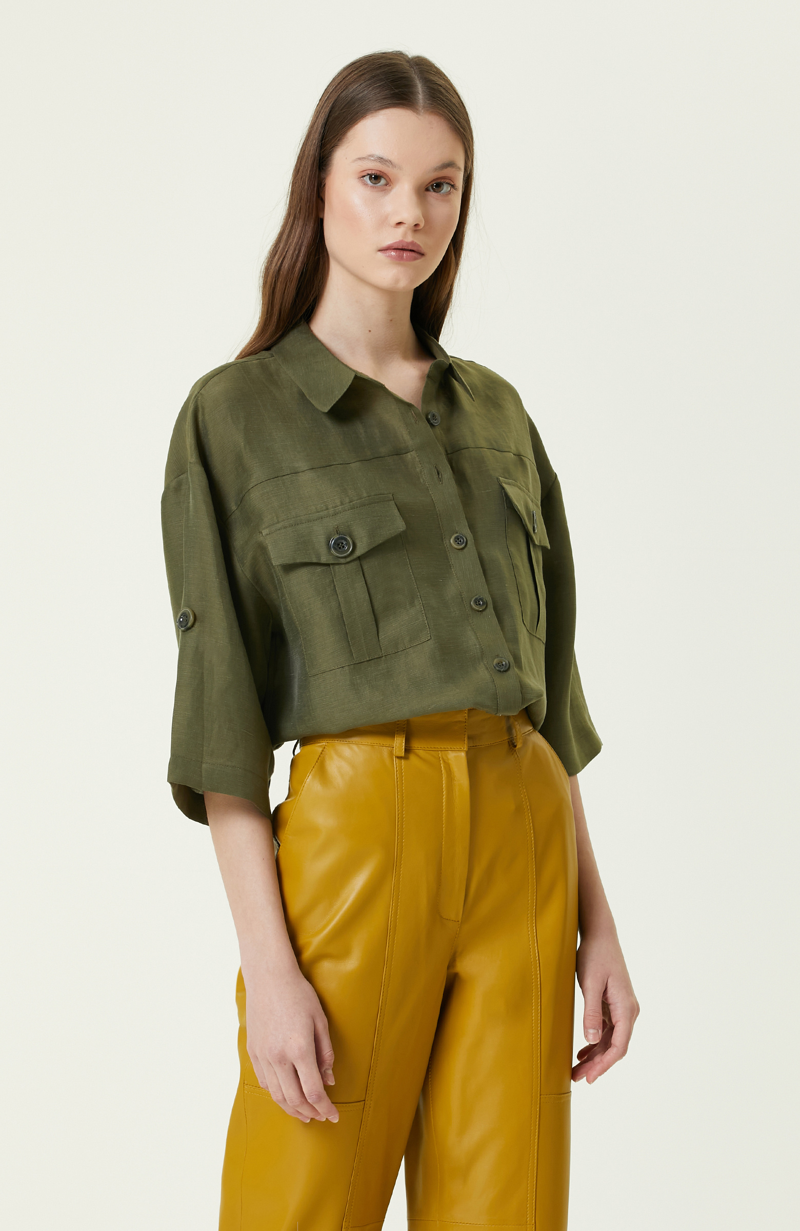 Regular Fit Haki Gömlek