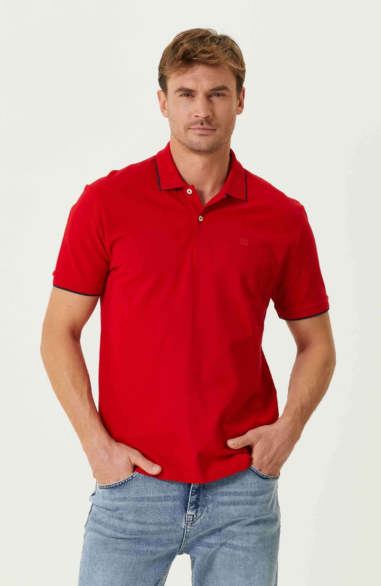 Kırmızı Polo Yaka T-shirt