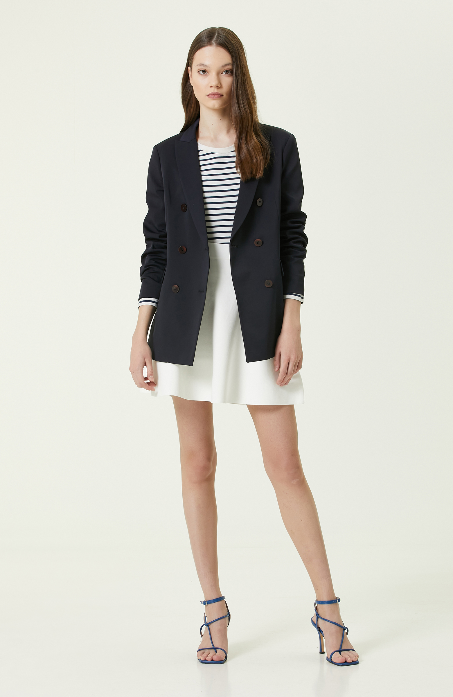 Slim Fit Ekru Mini Etek Slim Fit Ekru Mini Etek