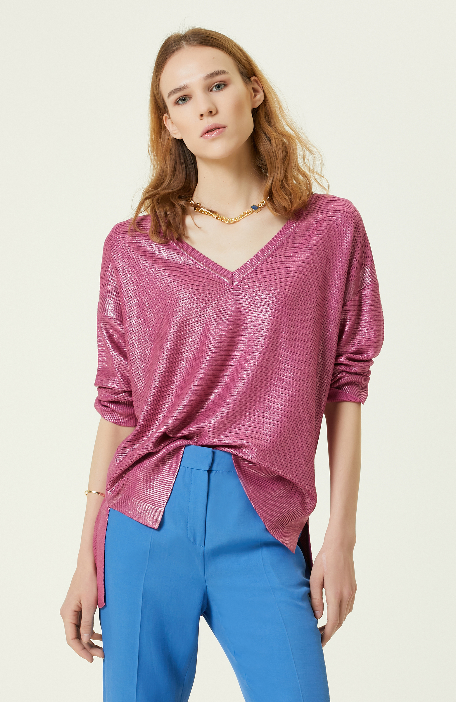 Basic Fit Fuşya Kazak