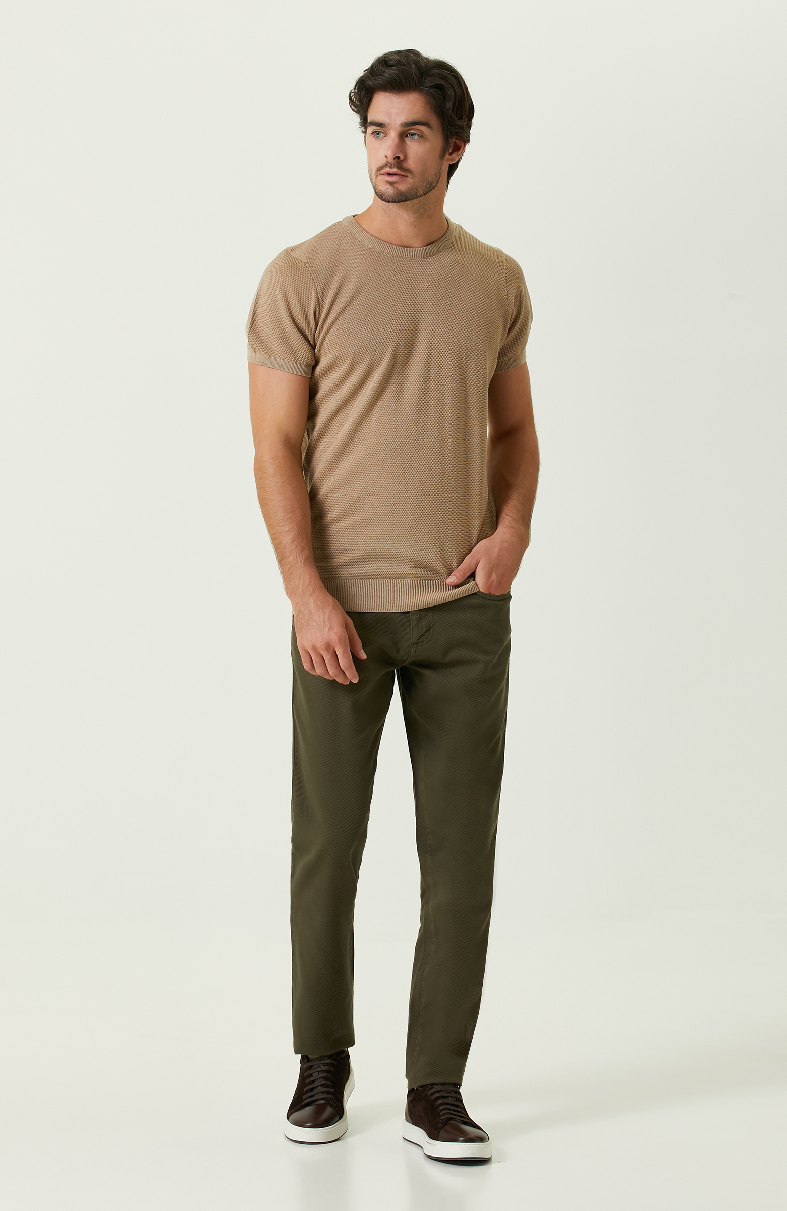 Slim Fit Haki Pantolon