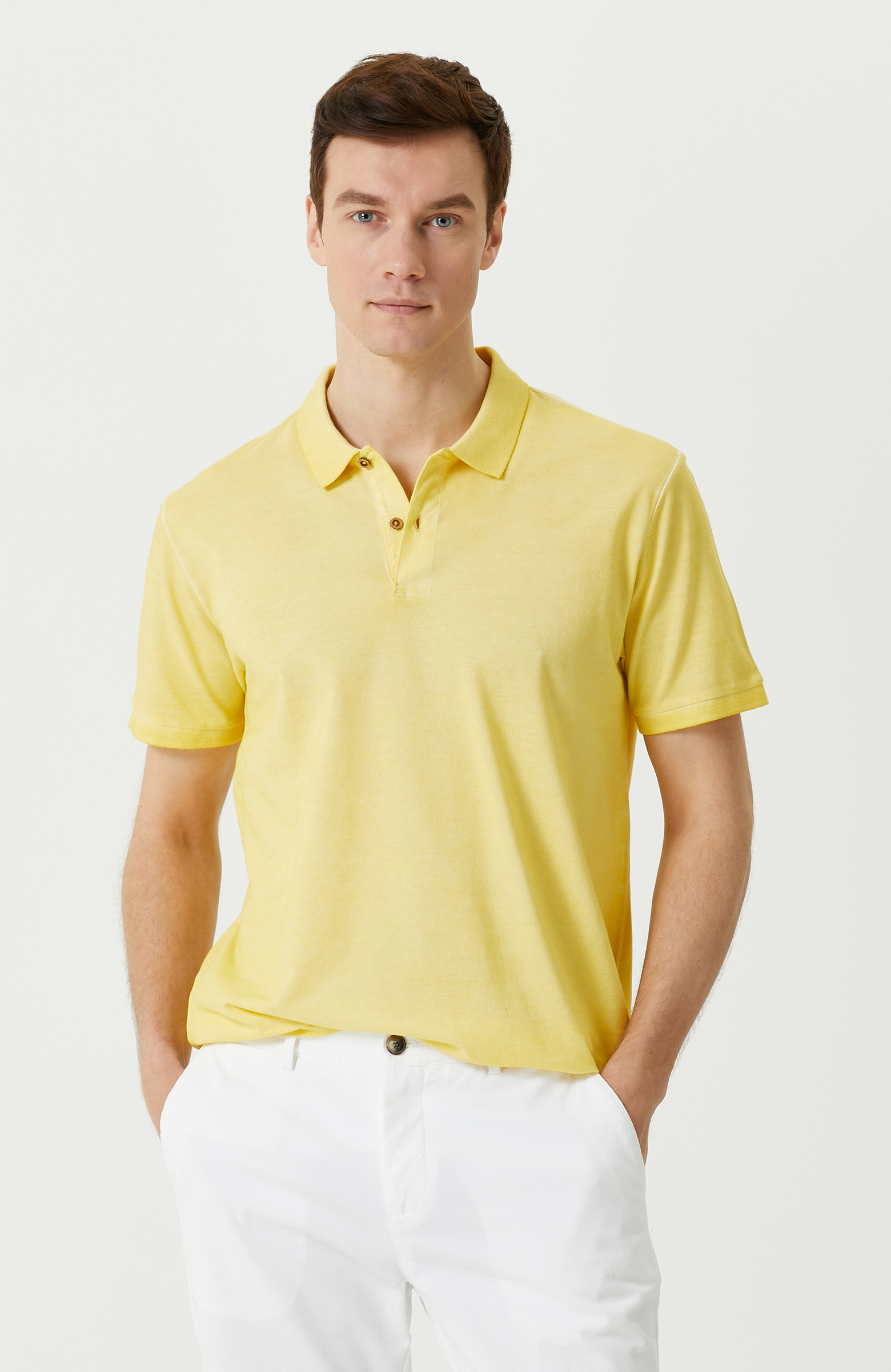 Sarı Polo Yaka T-shirt Sarı Polo Yaka T-shirt