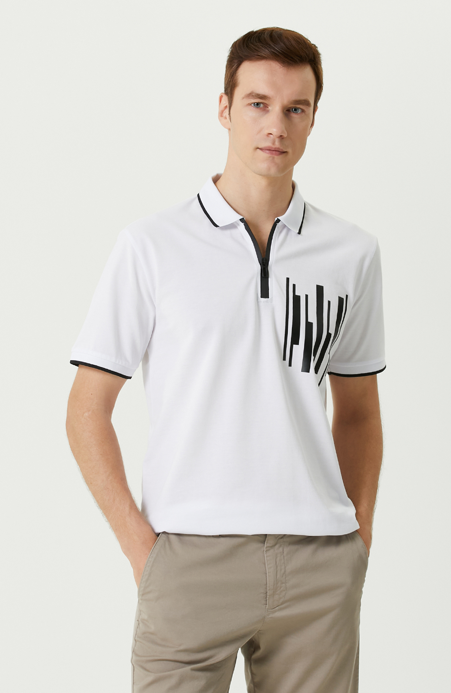 Slim Fit Beyaz T-shirt