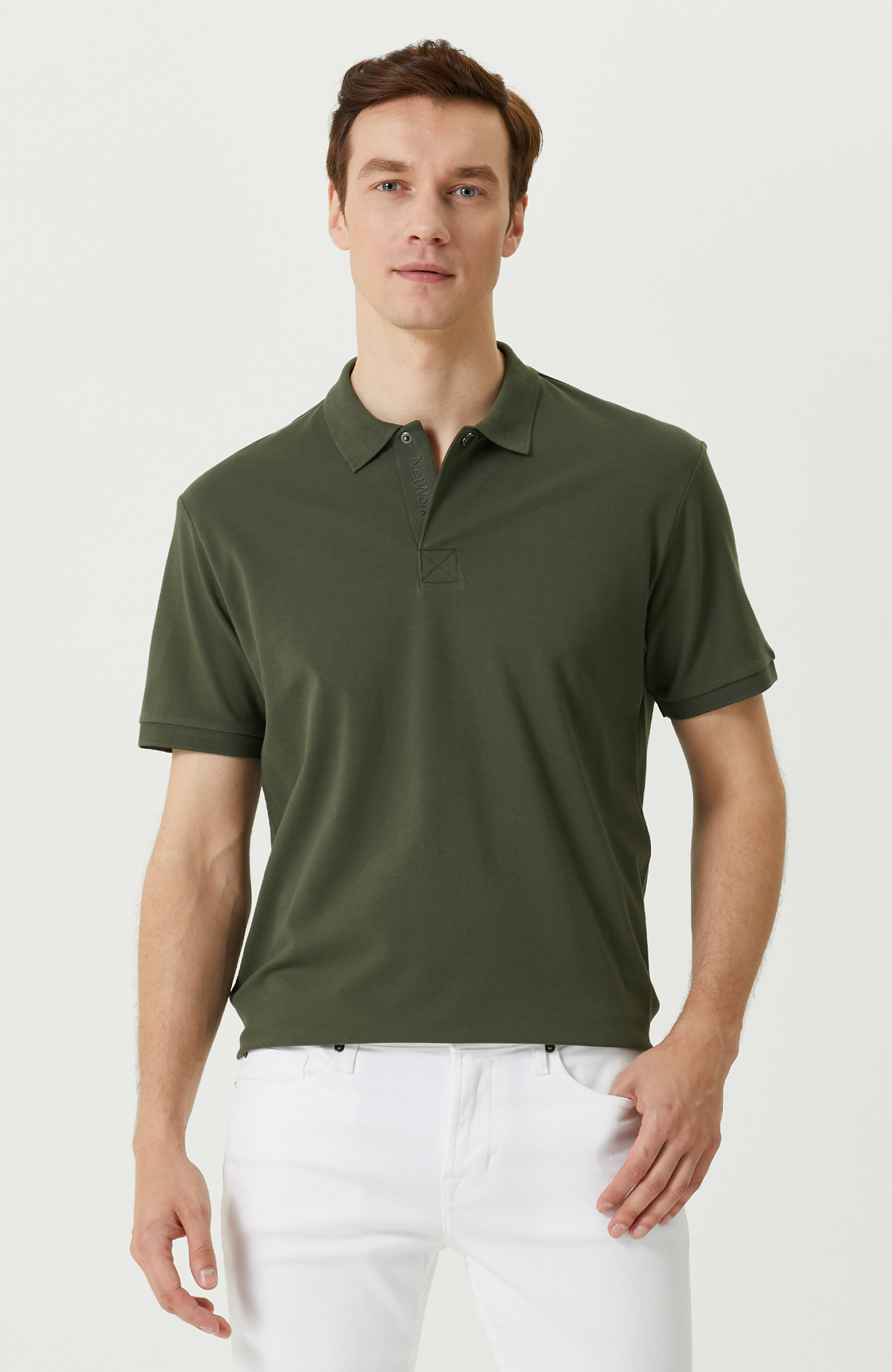 Slim Fit Haki T-shirt