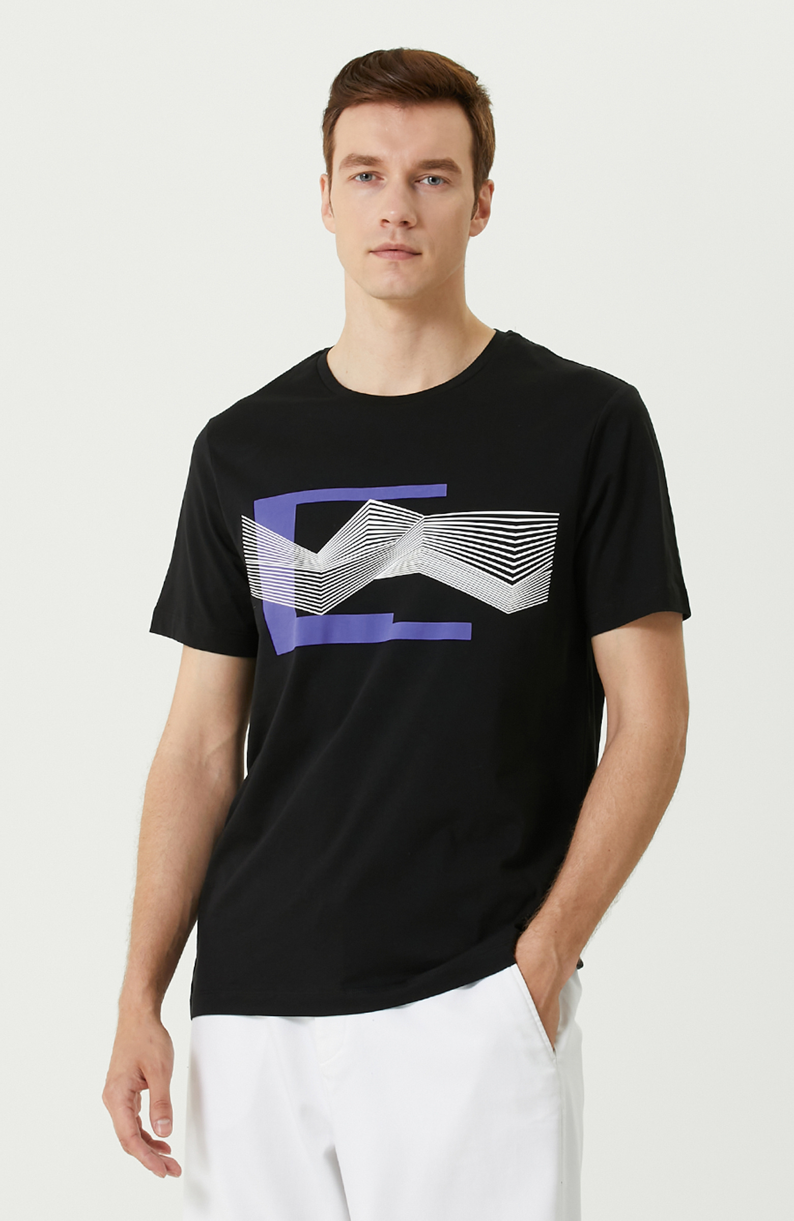 Siyah Baskılı T-shirt