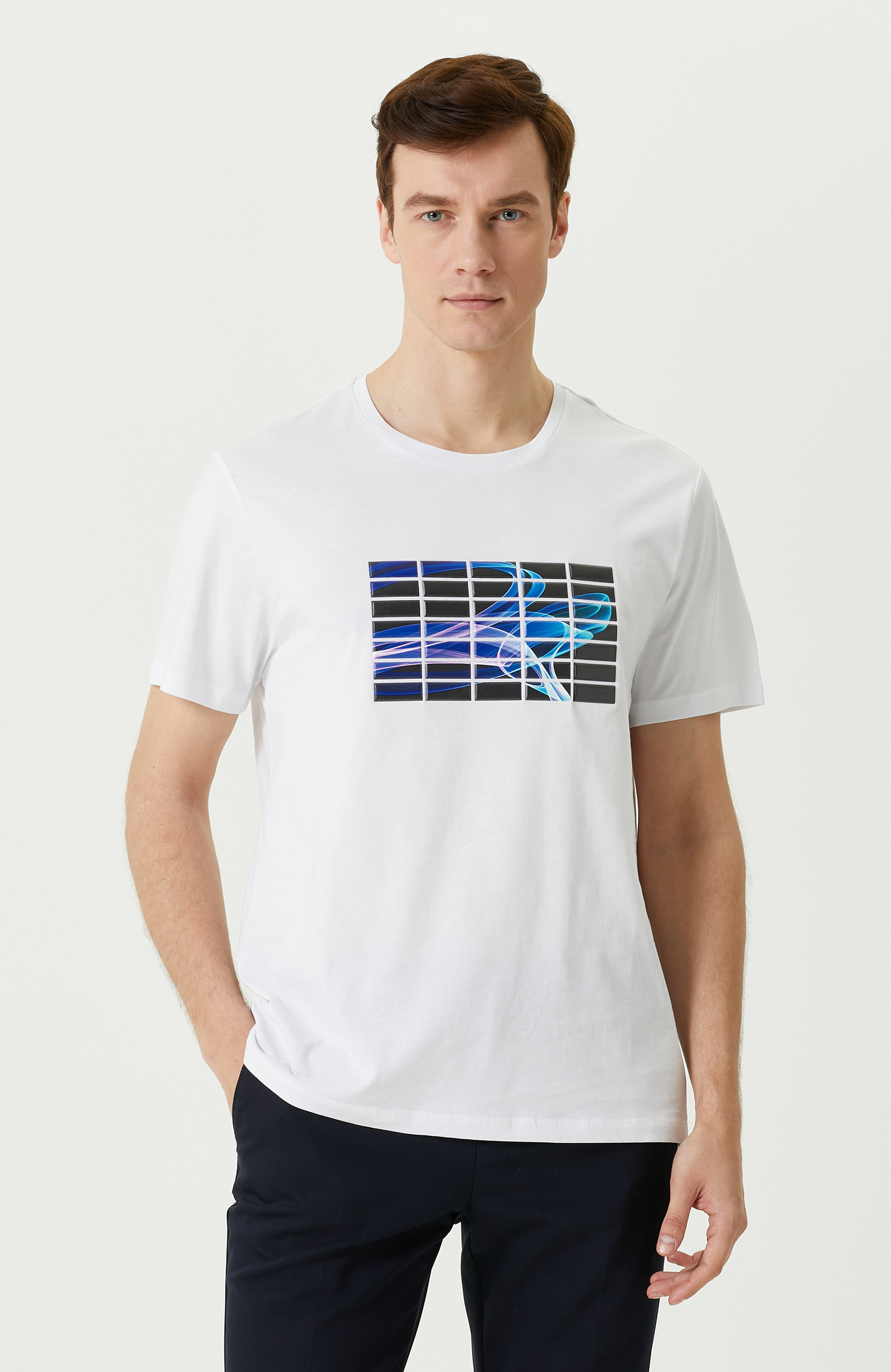 Slim Fit Beyaz T-shirt