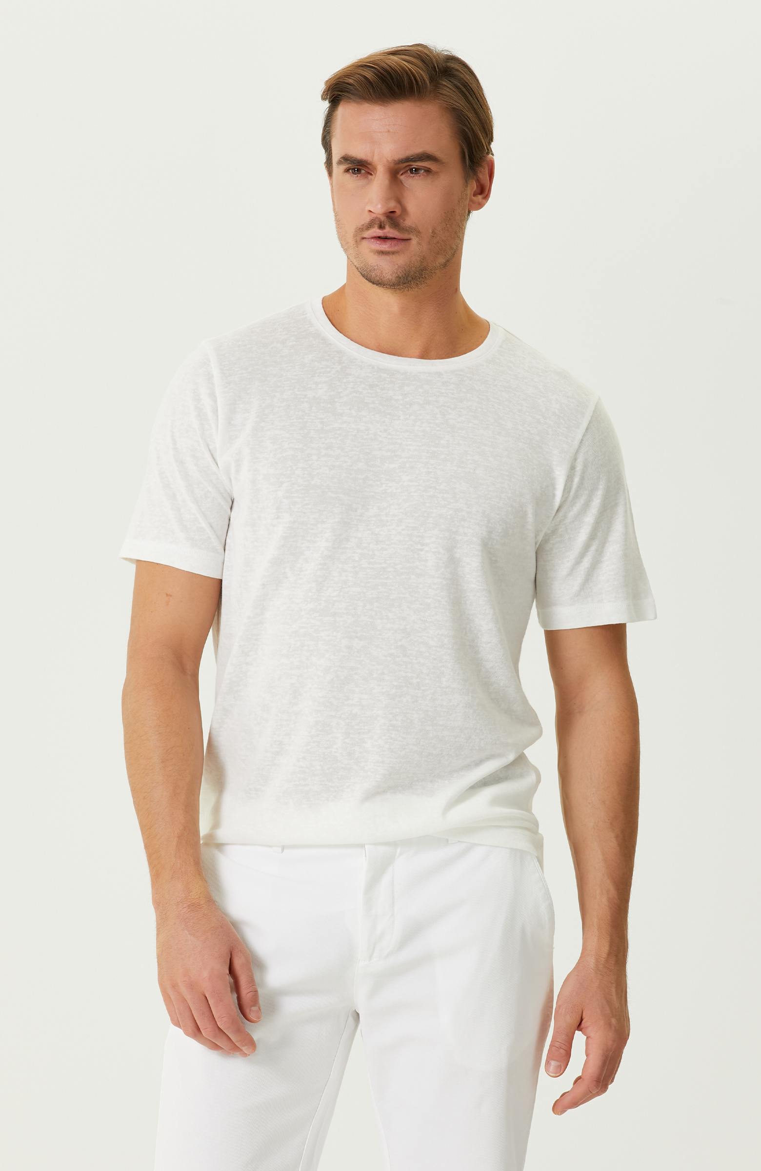 Slim Fit Beyaz T-shirt