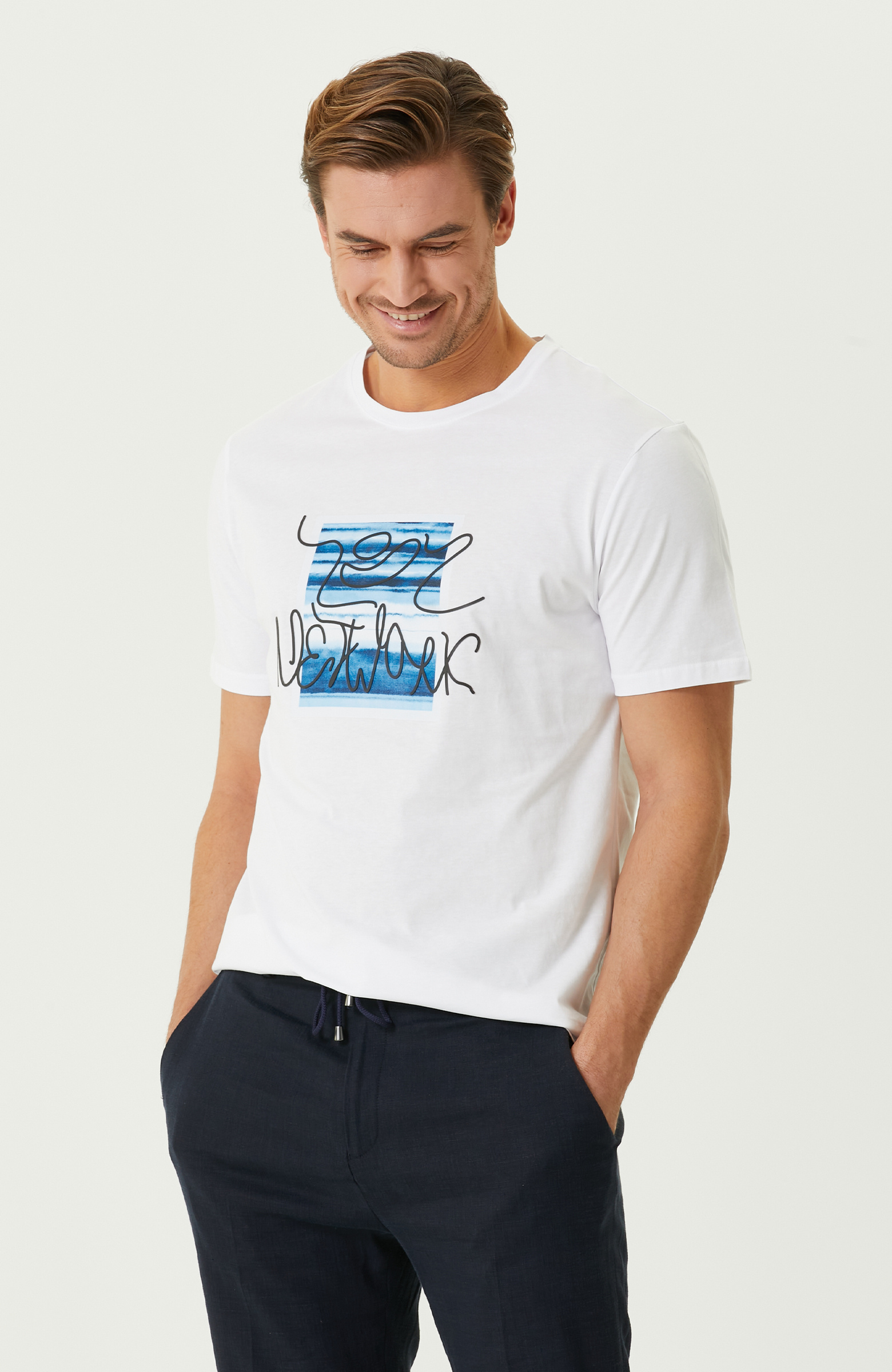Slim Fit Beyaz T-shirt