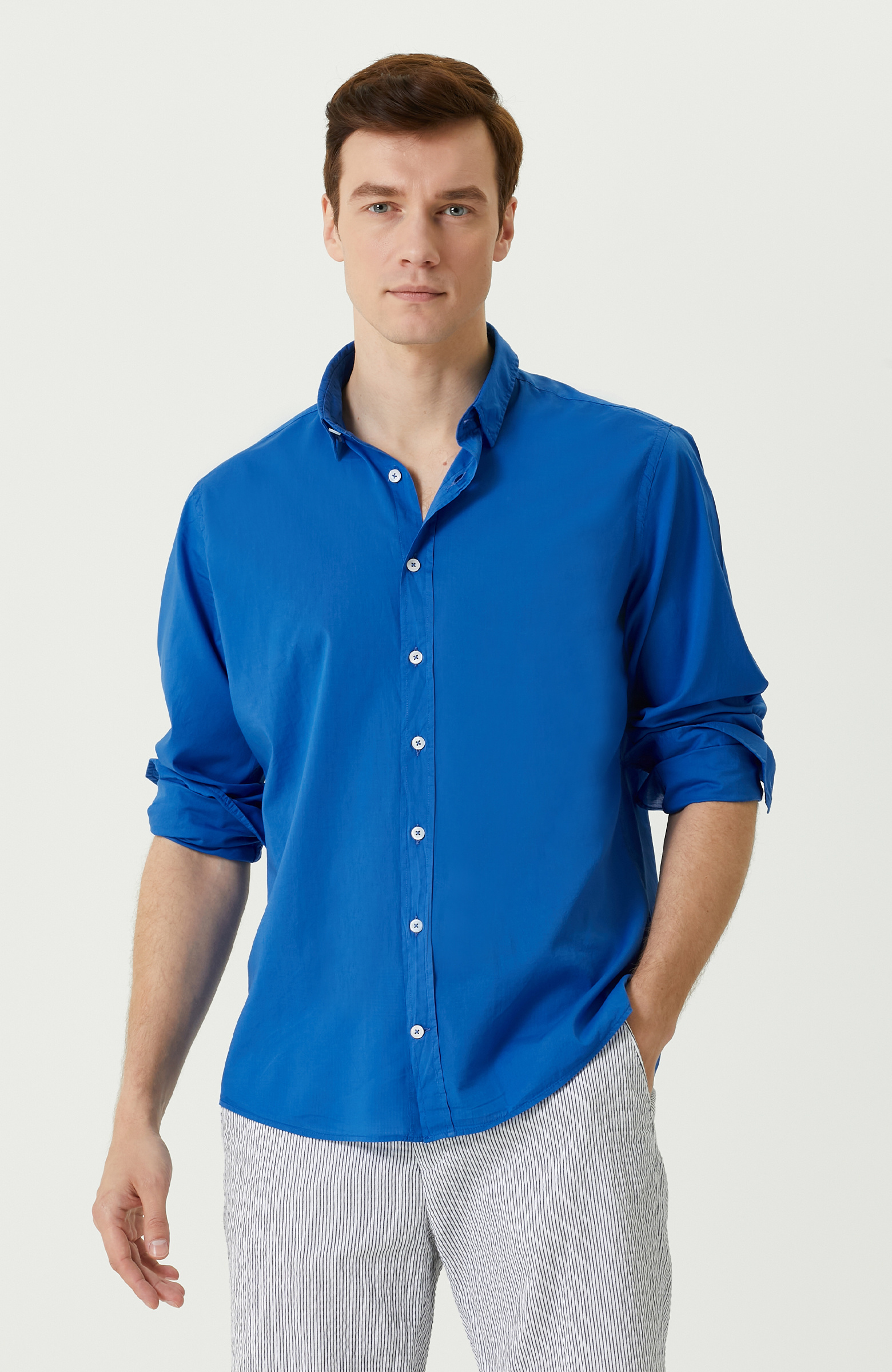 Comfort Fit Saks Gömlek Comfort Fit Saks Gömlek