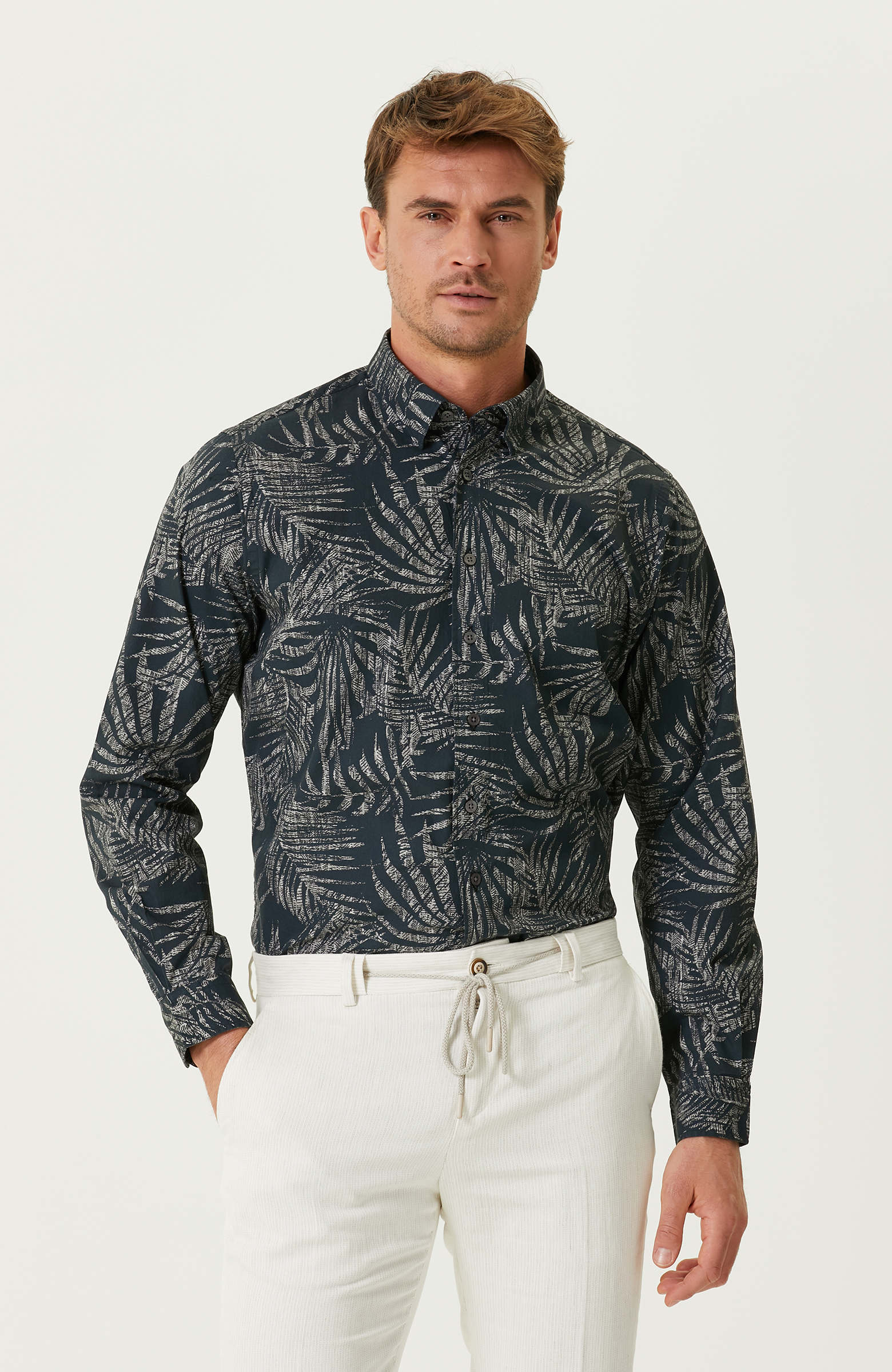 Comfort Fit Siyah Gömlek