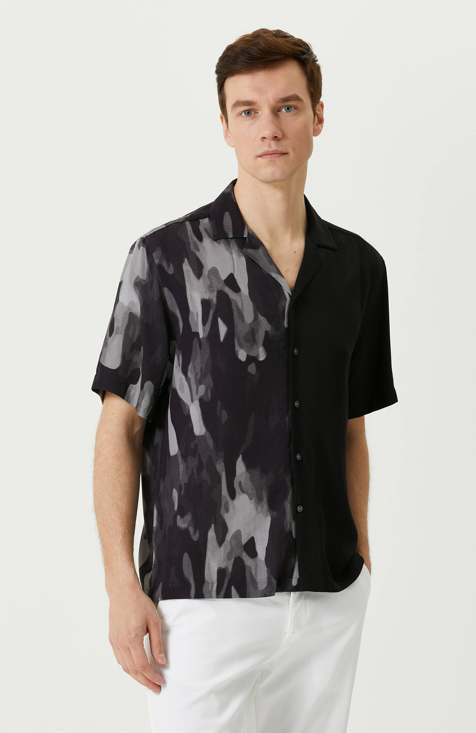 Comfort Fit Siyah Gömlek