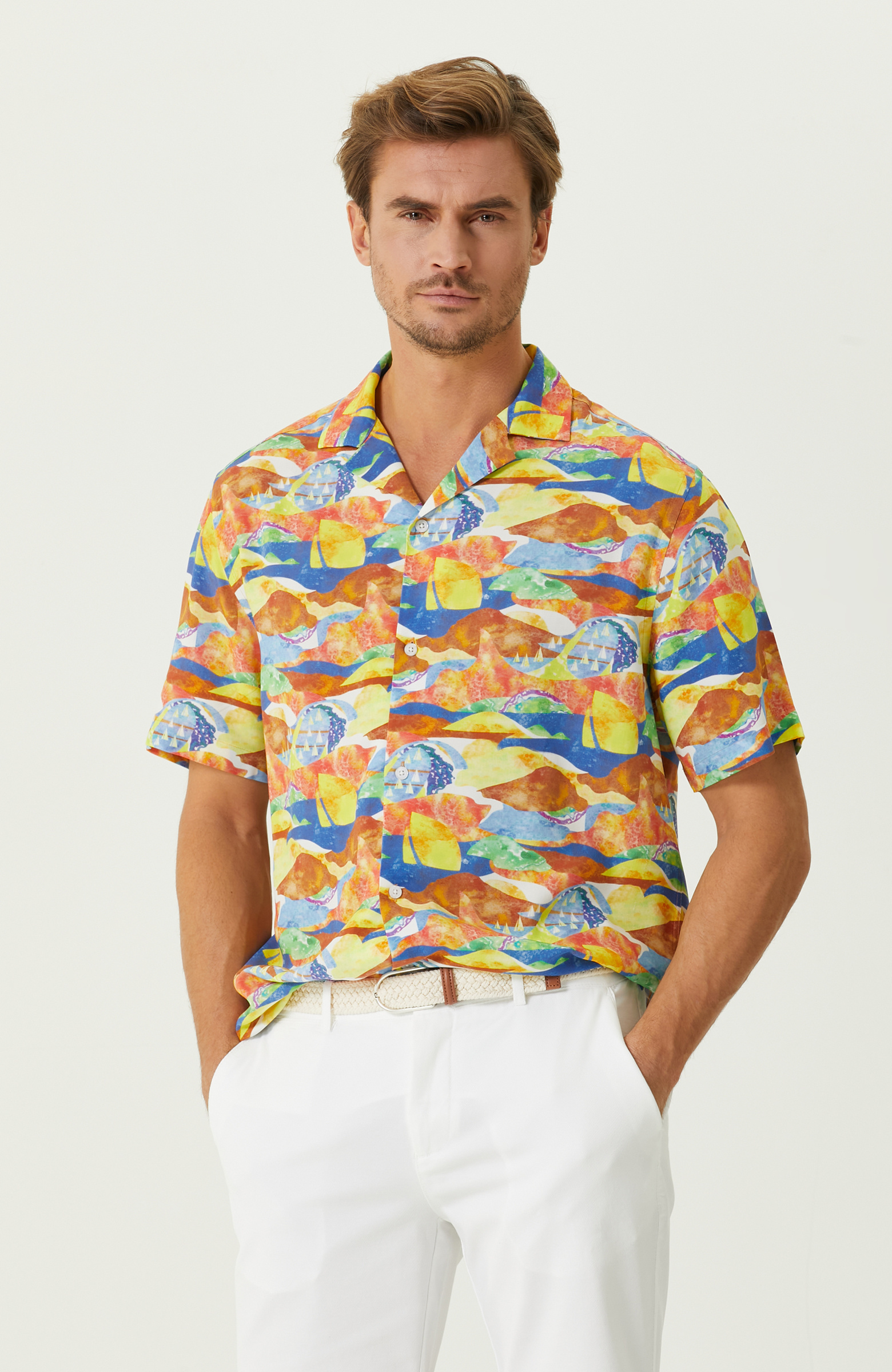 Comfort Fit Colorblocked Gömlek Comfort Fit Colorblocked Gömlek