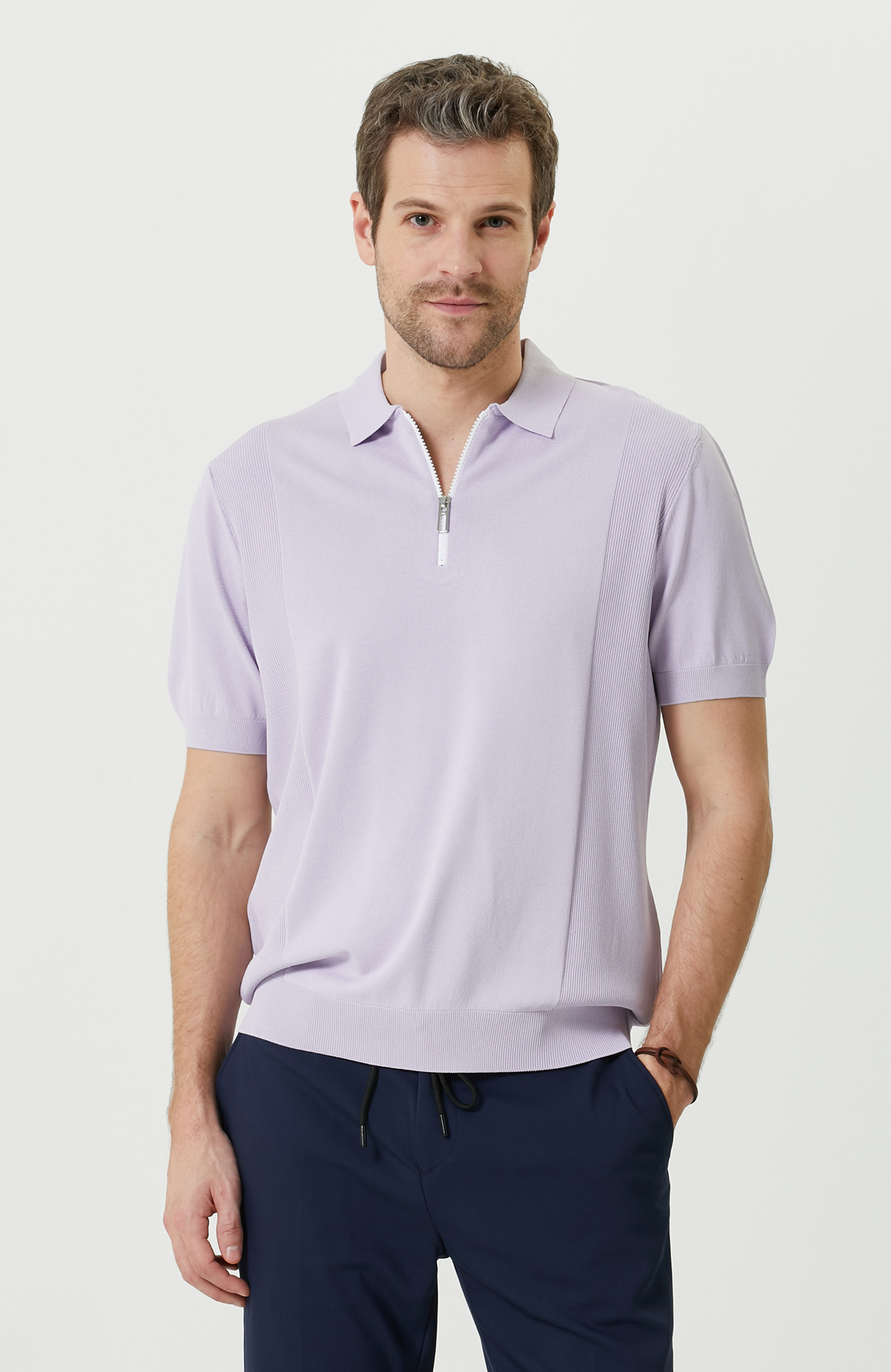 Lila Polo Yaka Kazak Lila Polo Yaka Kazak