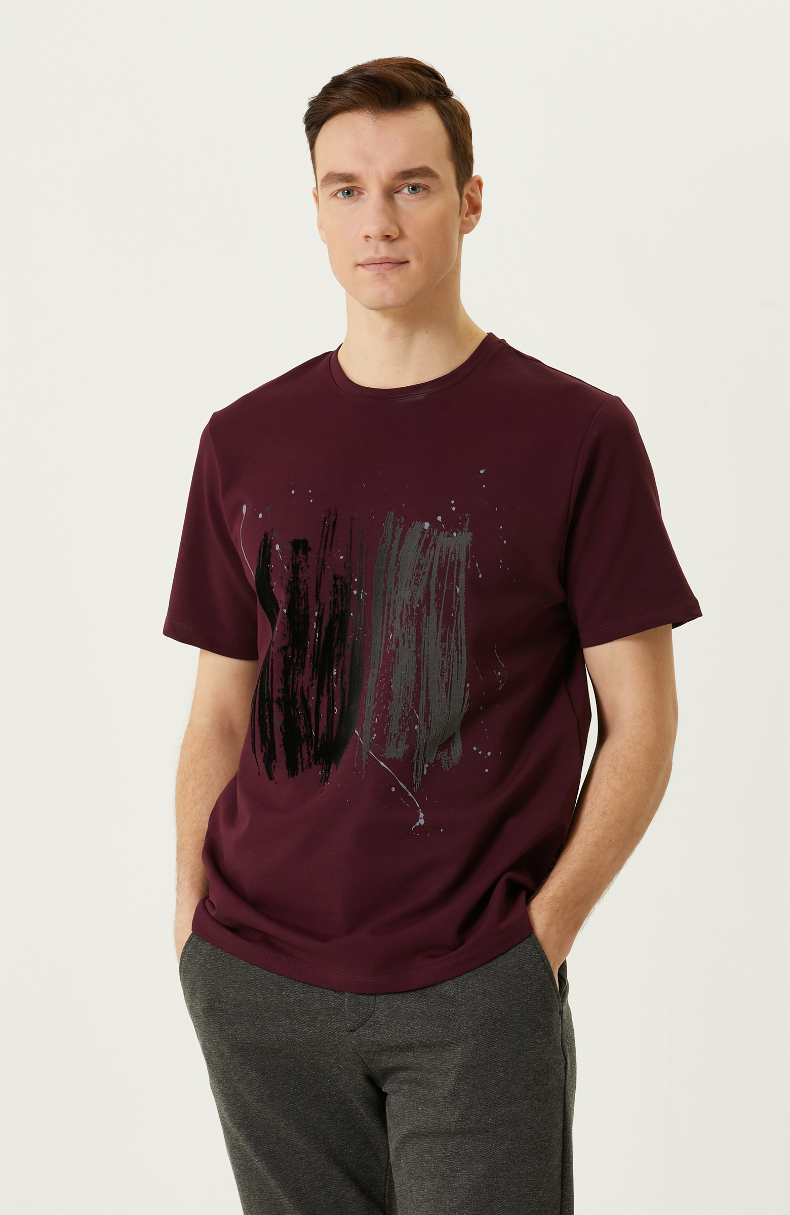 Slim Fit Bordo T-shirt