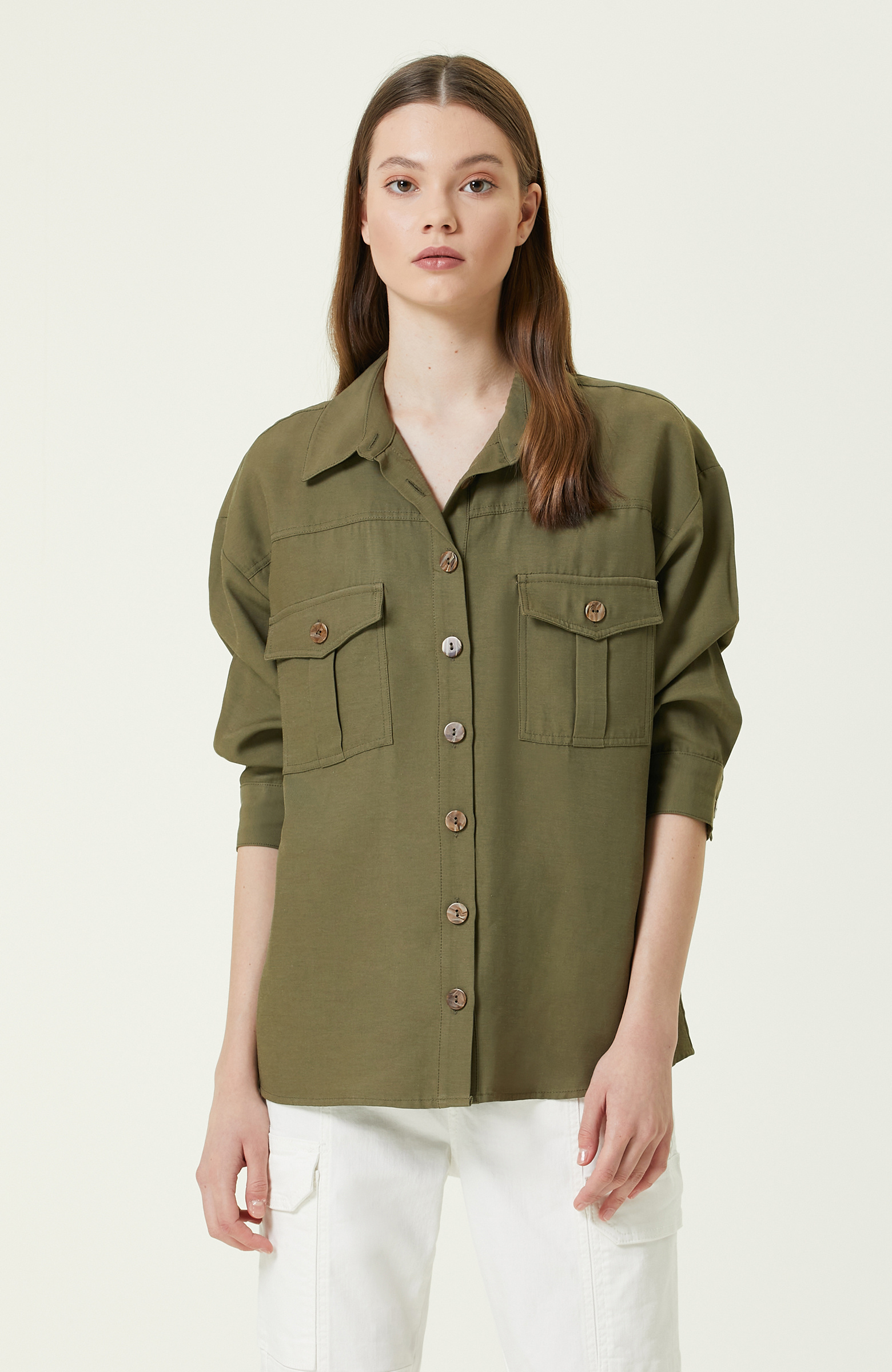 Regular Fit Haki Gömlek