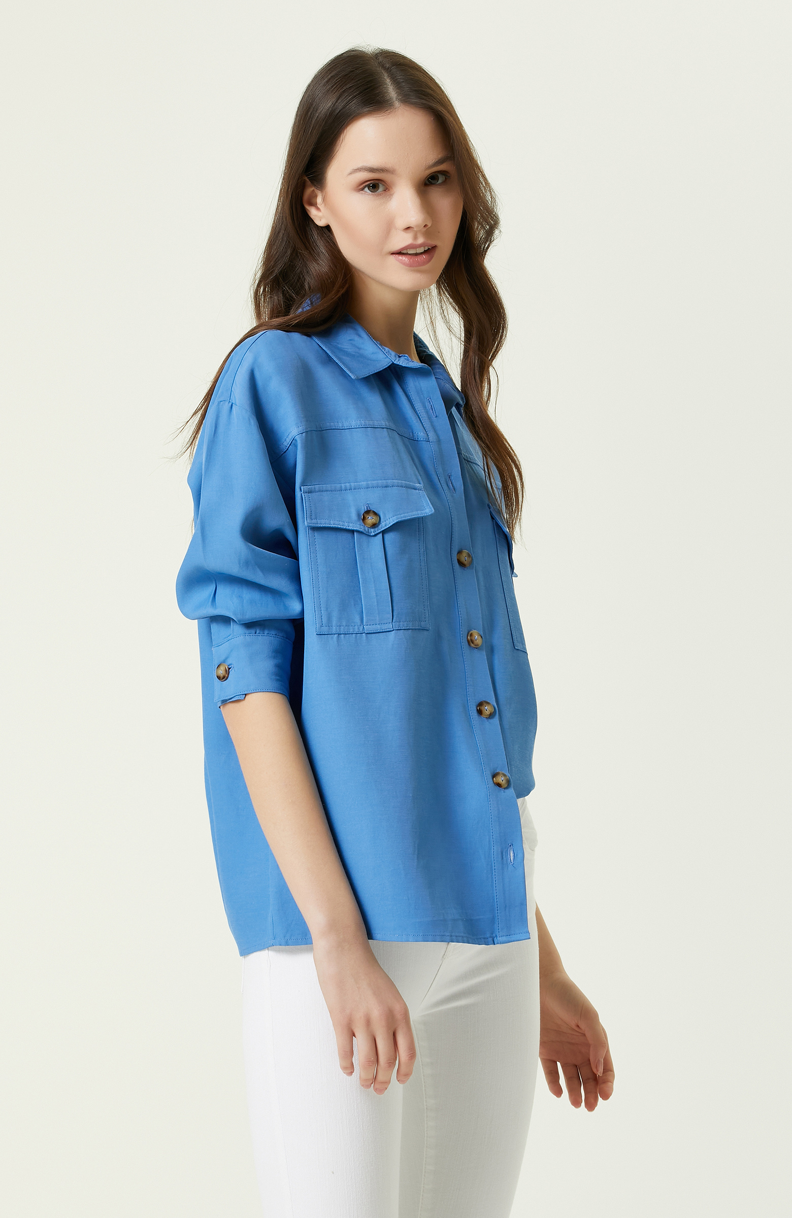 Regular Fit Indigo Gömlek