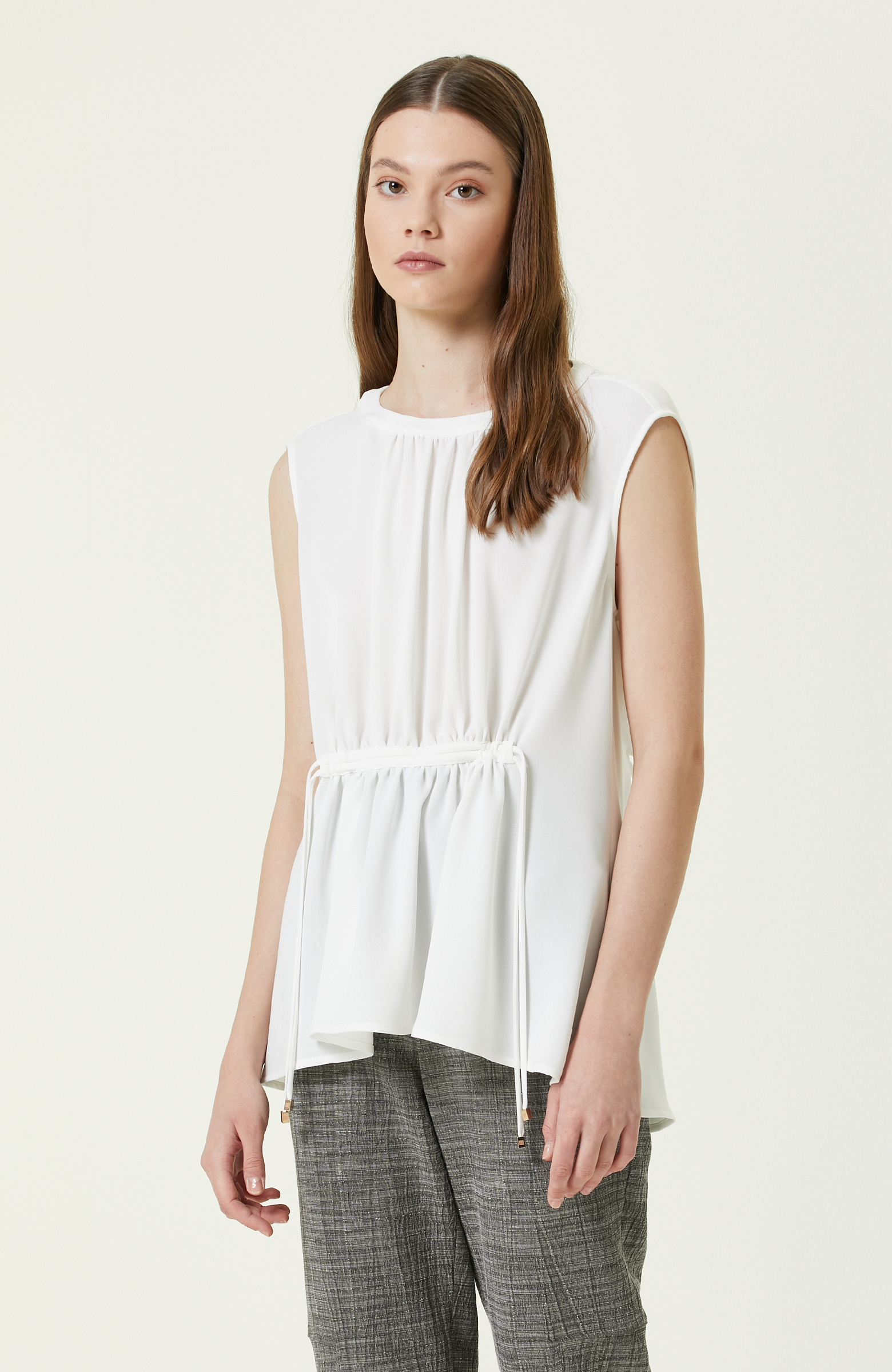 Regular Fit Ekru Bluz