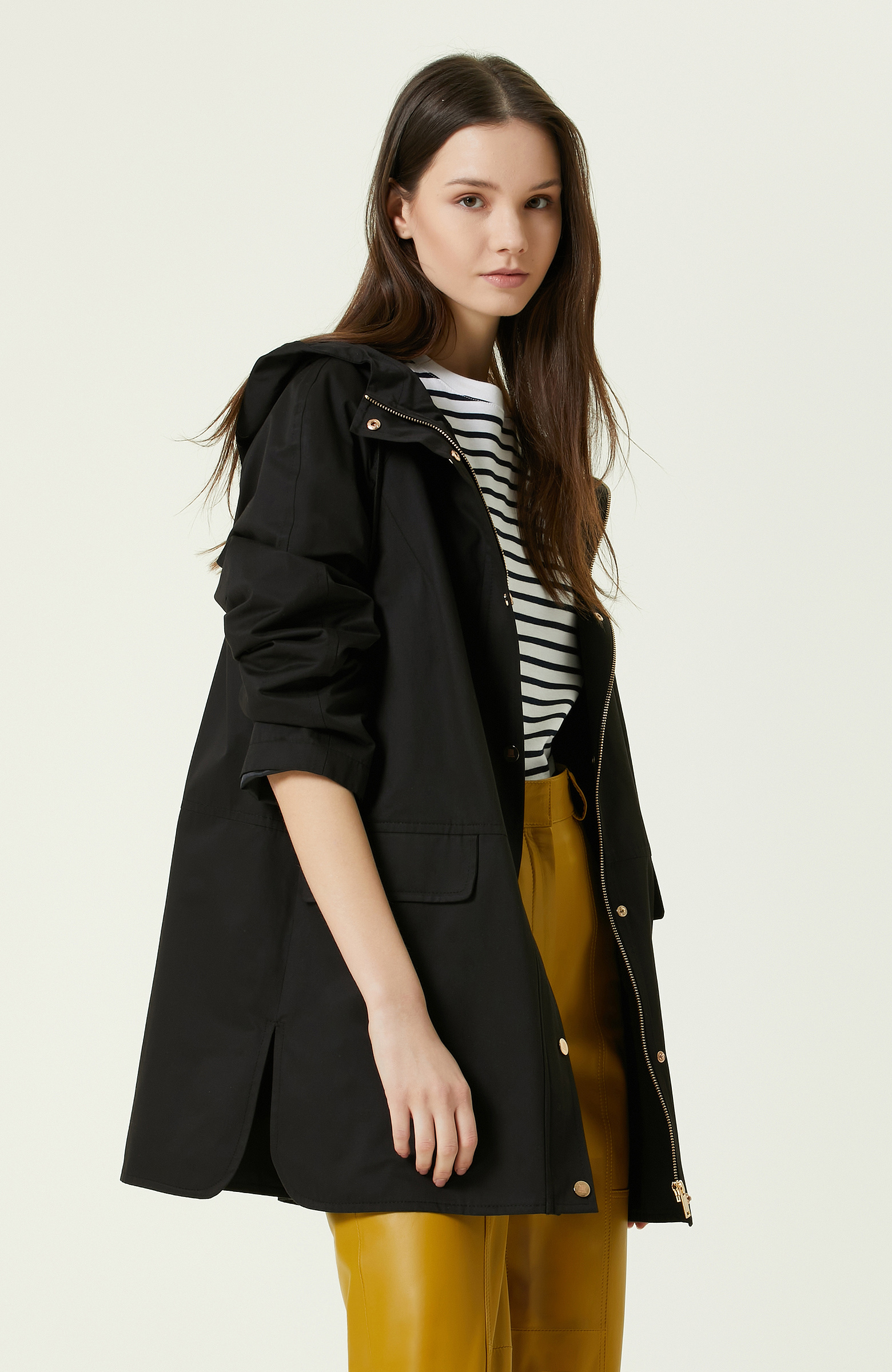 Regular Fit Siyah Pardesü