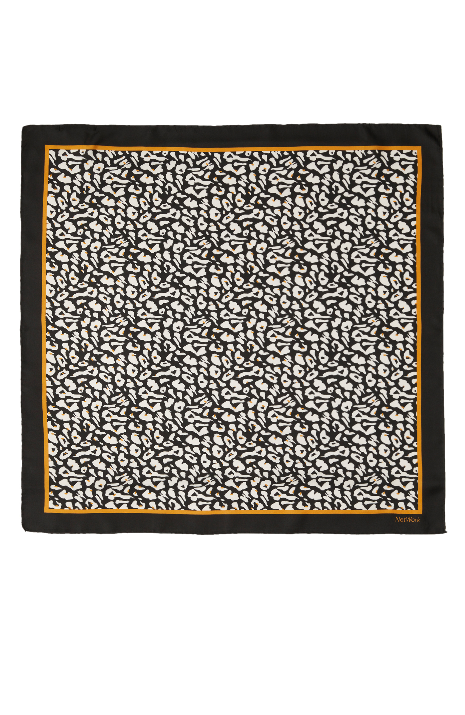 Siyah Leopar Desenli Kadın Şal