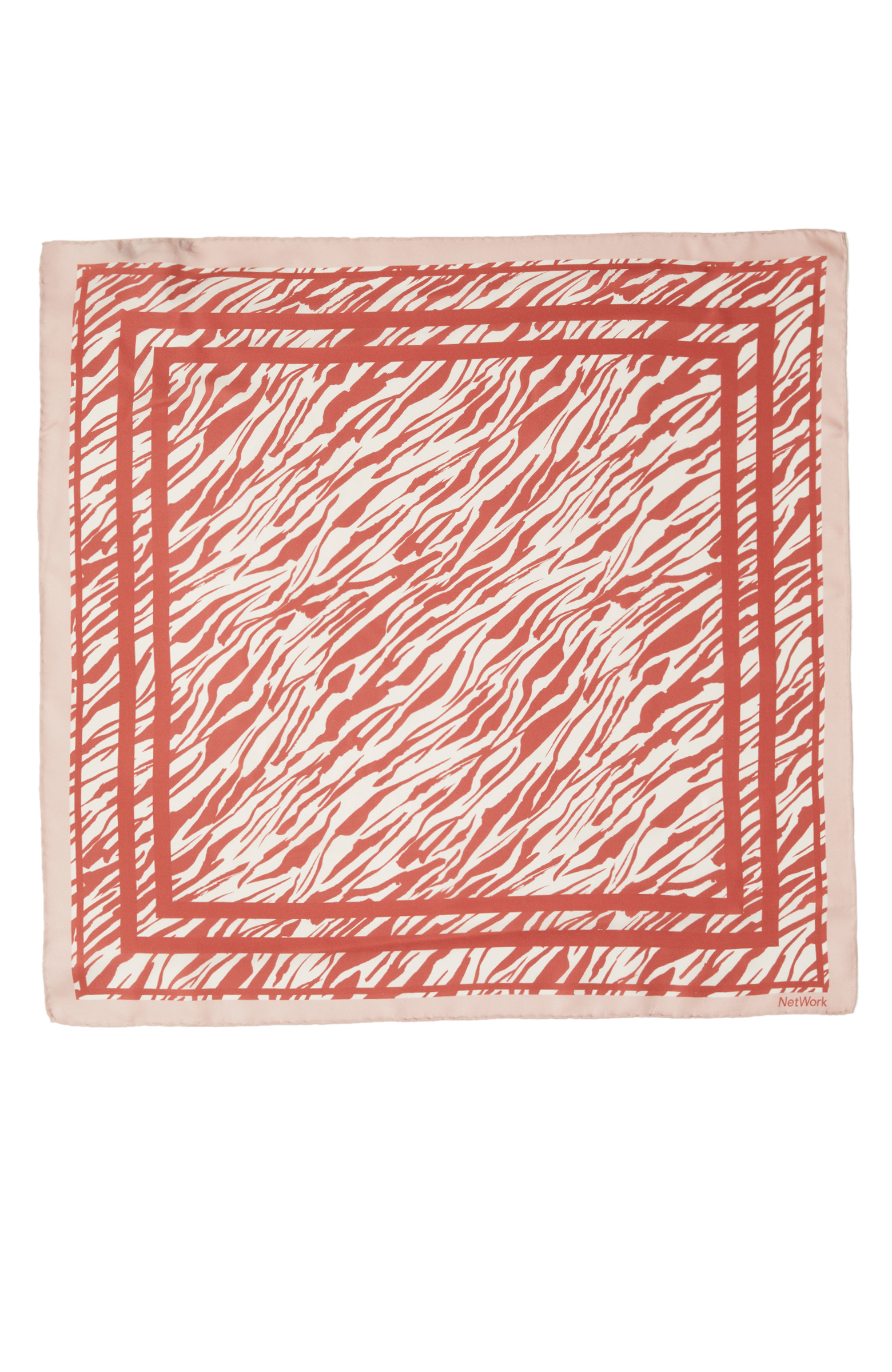 Kırmızı Beyaz Desenli Şal