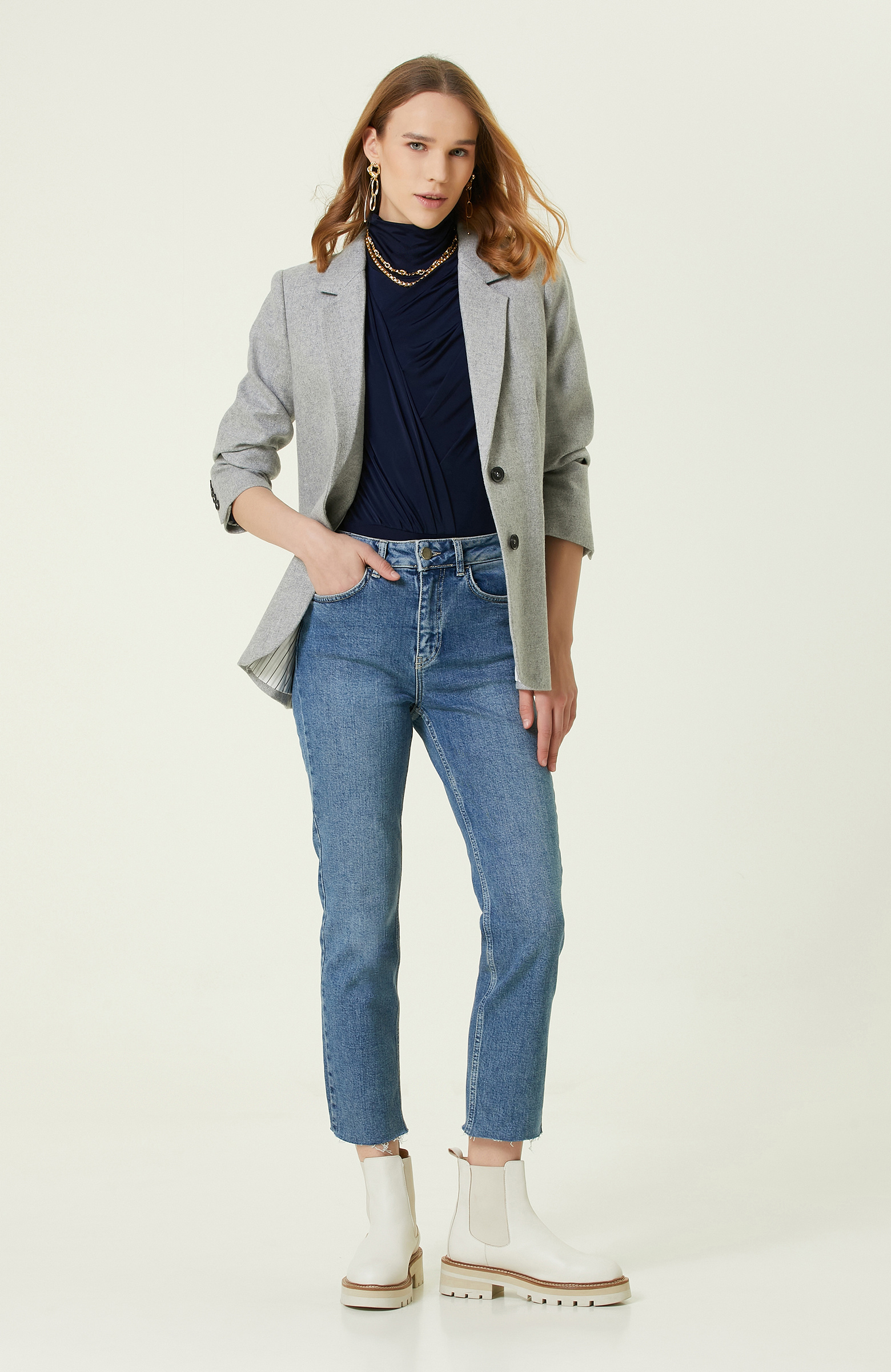 Basic Fit Mavi Jean Pantolon