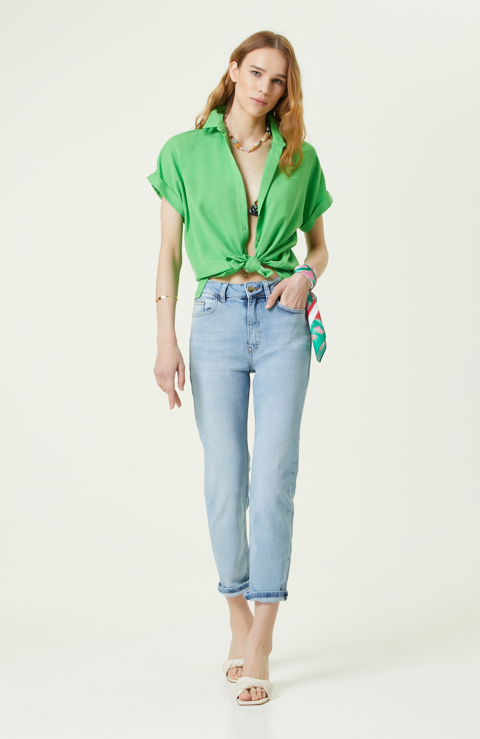 Basic Fit Mavi Denim Pantolon