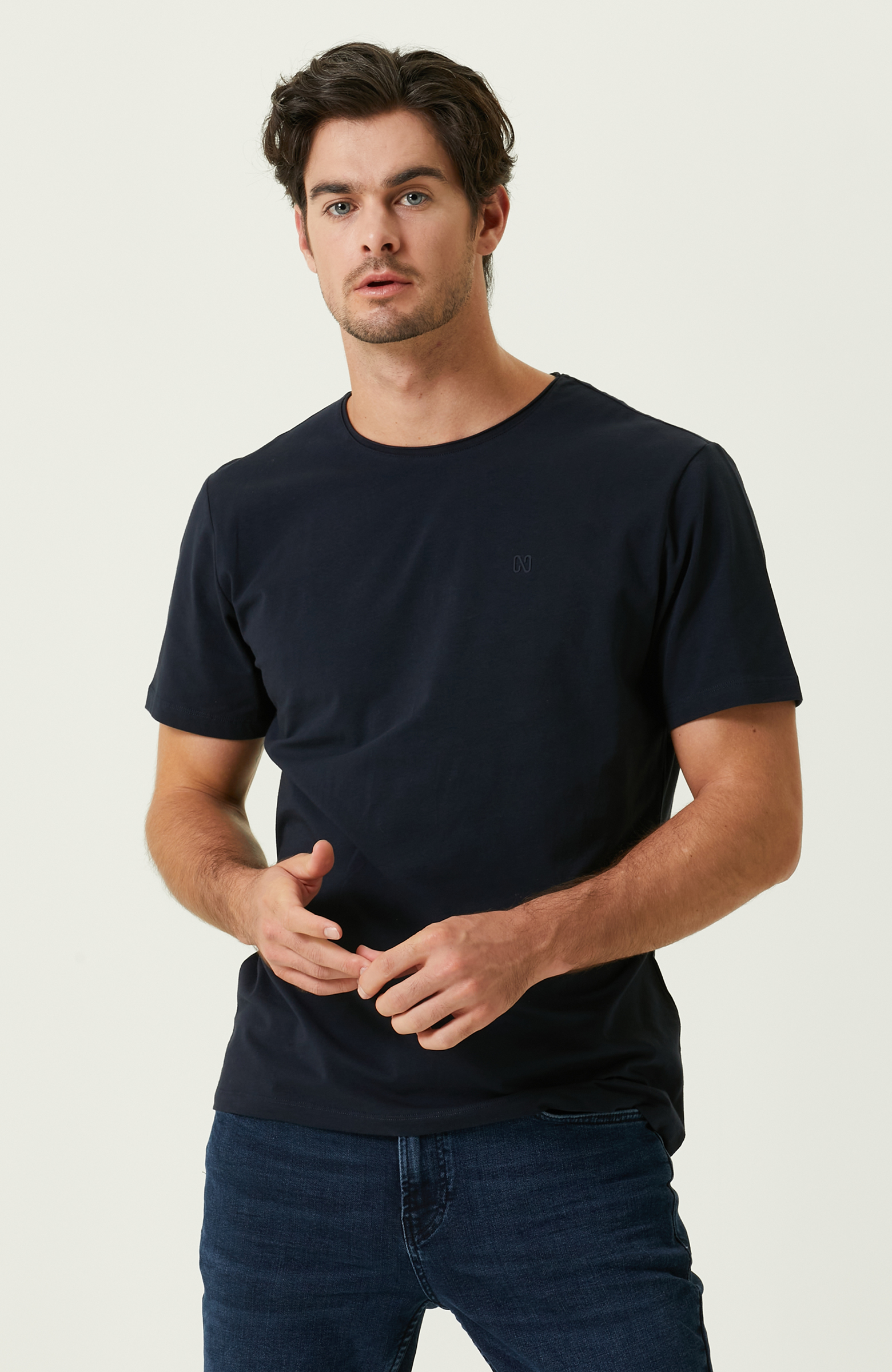 Lacivert Basic T-shirt Lacivert Basic T-shirt