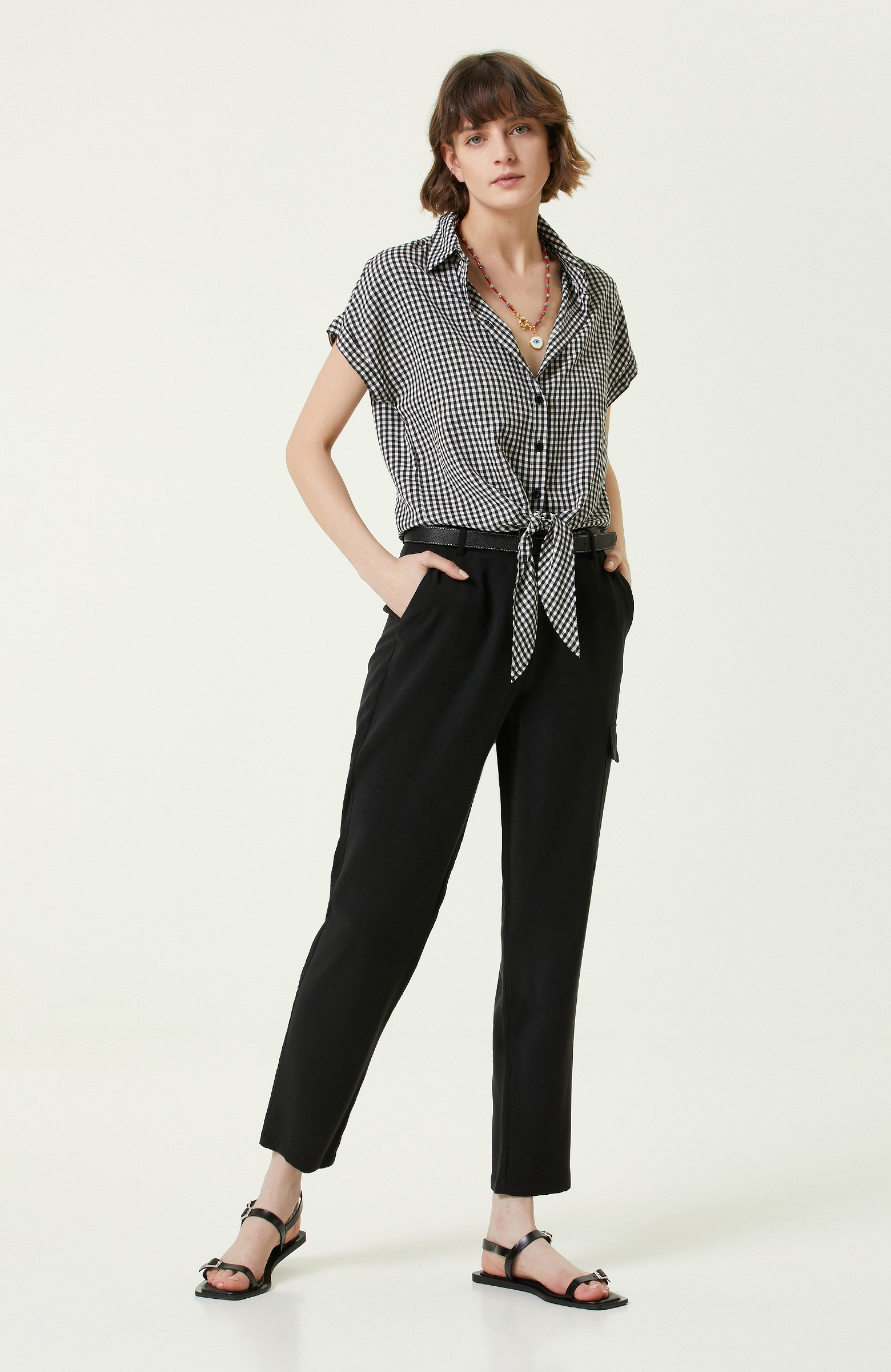 Basic Fit Siyah Casual Pantolon