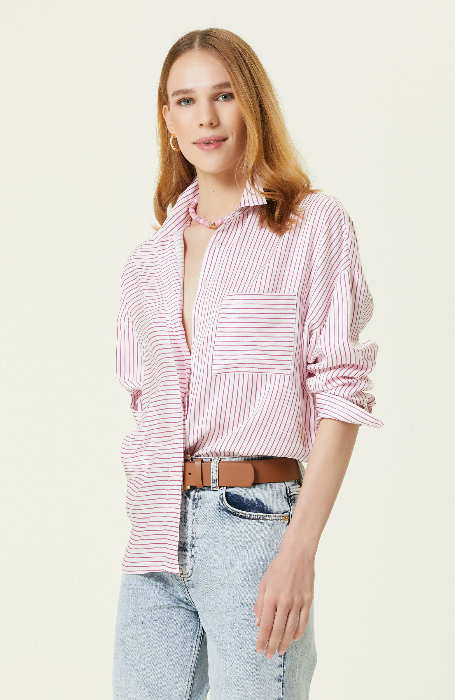 Basic Fit Fuşya Gömlek