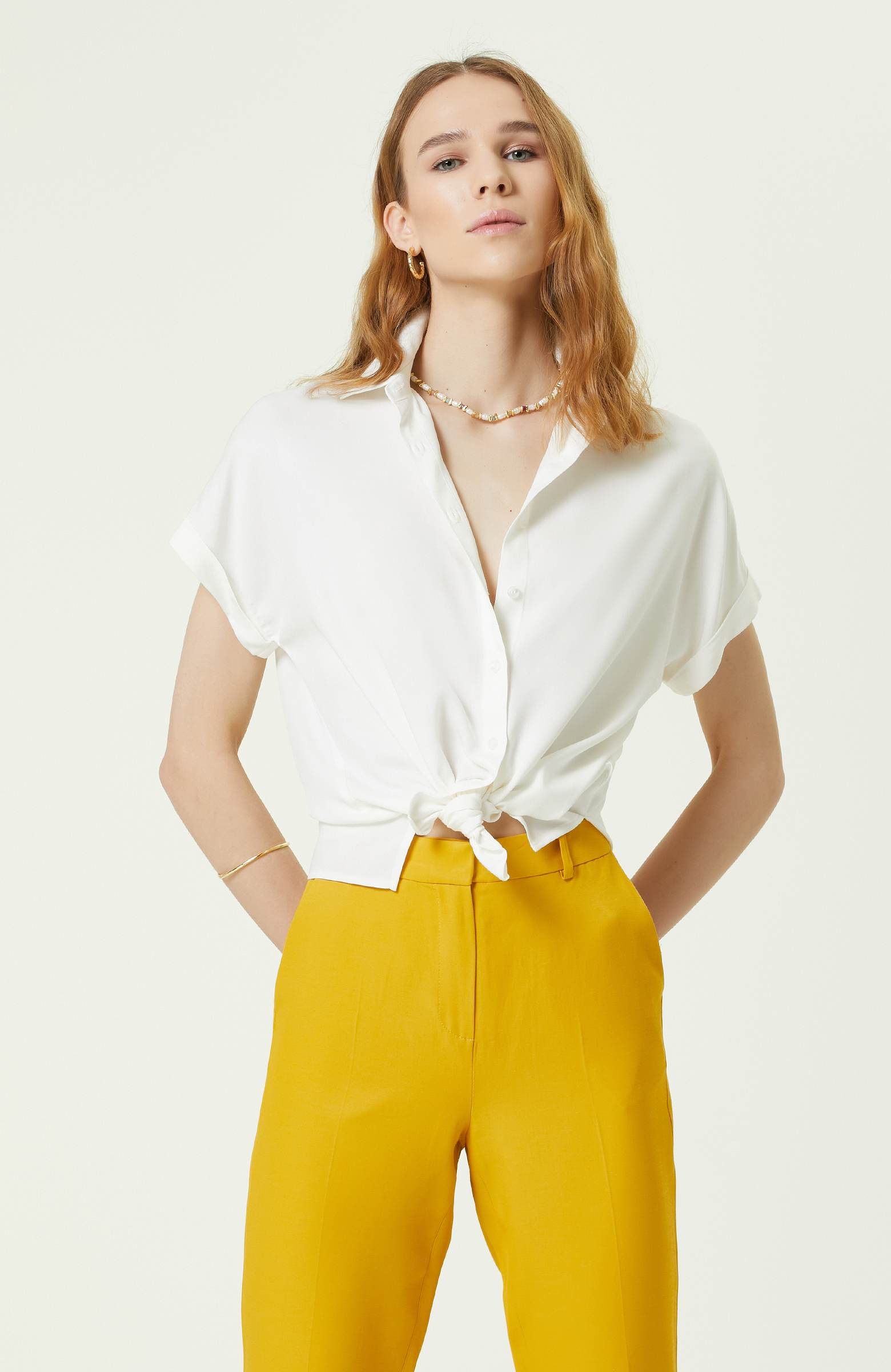 Basic Fit Ekru Gömlek Basic Fit Ekru Gömlek