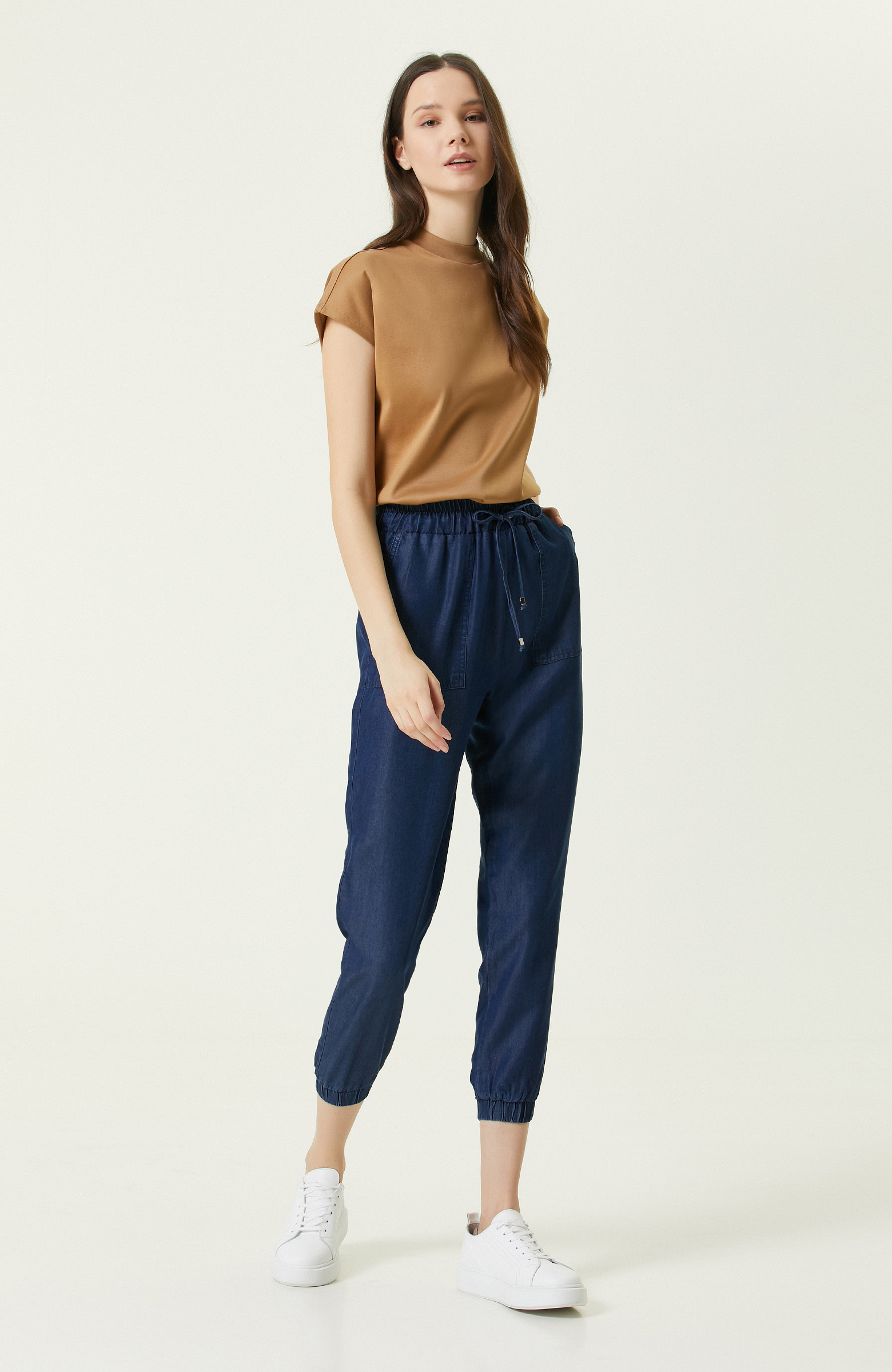 Basic Fit Lacivert Casual Pantolon