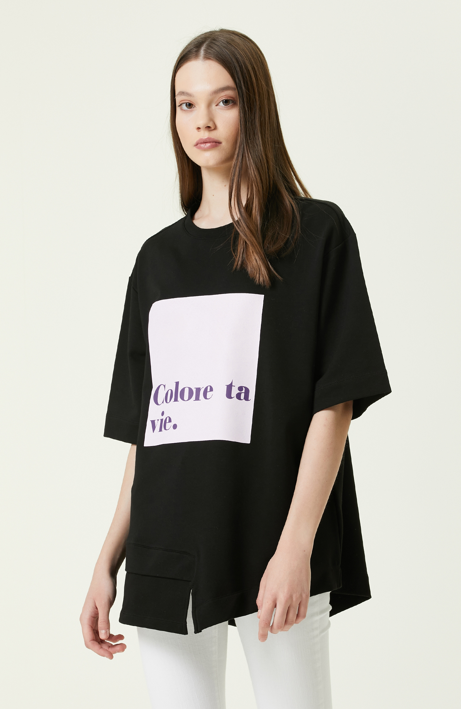 Geniş Fit Siyah Sweatshirt