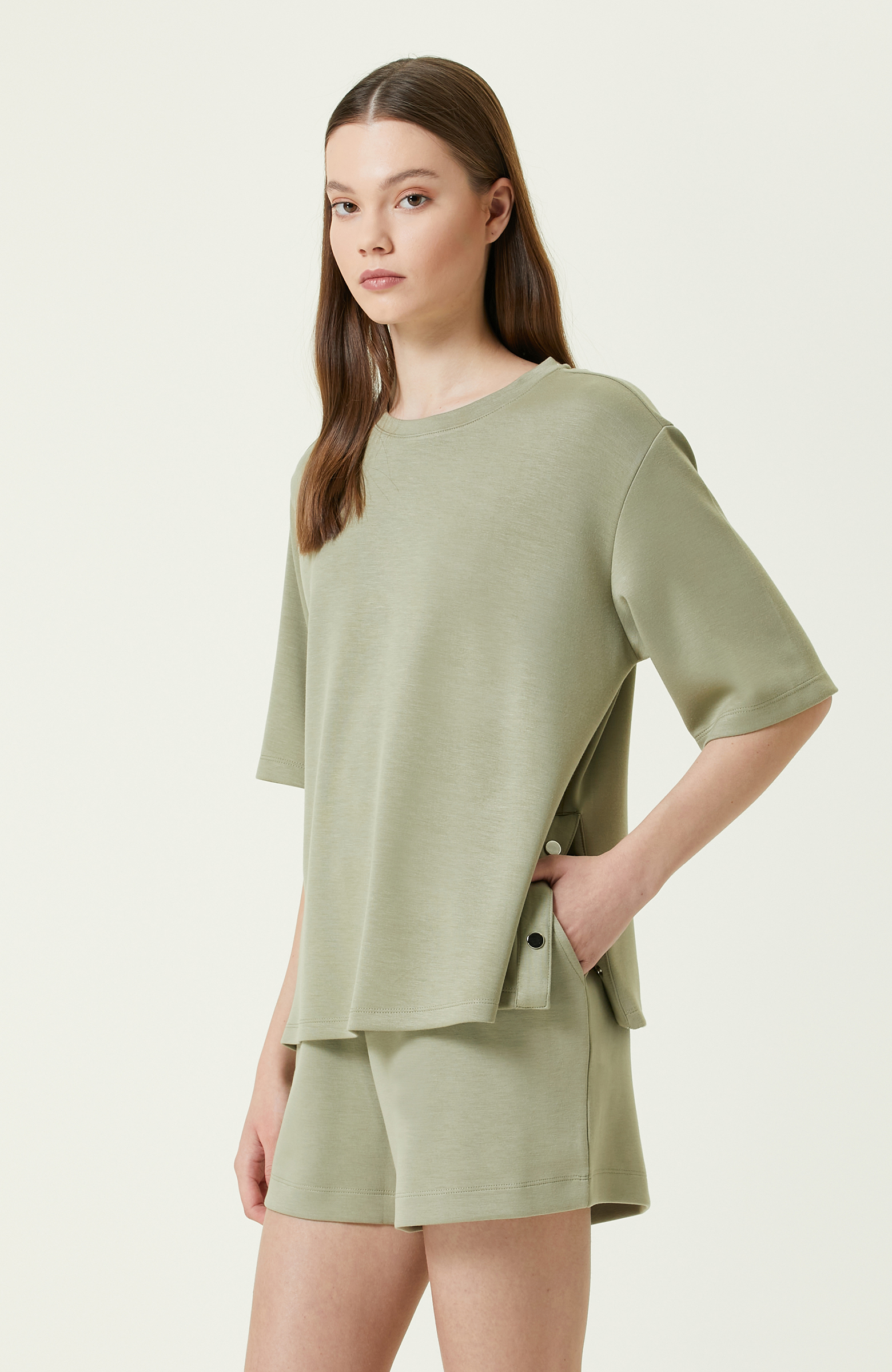 Basic Fit Açık Yeşil Sweatshirt