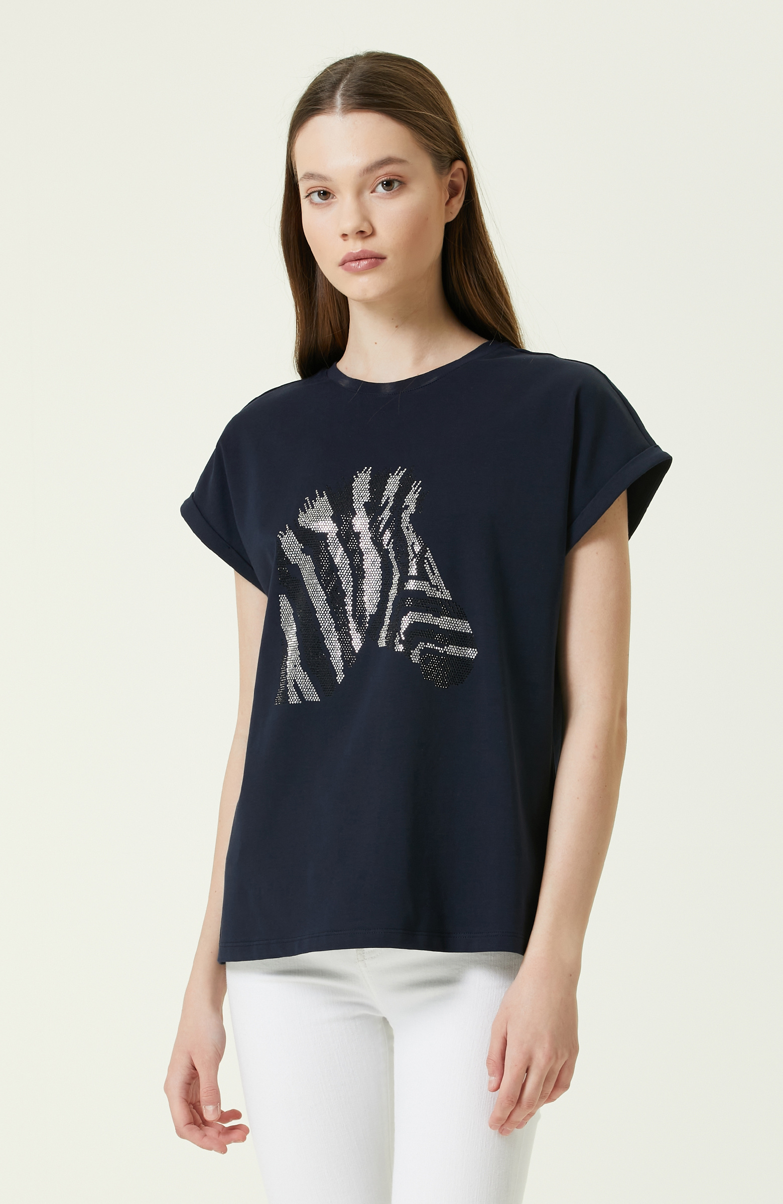Basic Fit Lacivert T-shirt